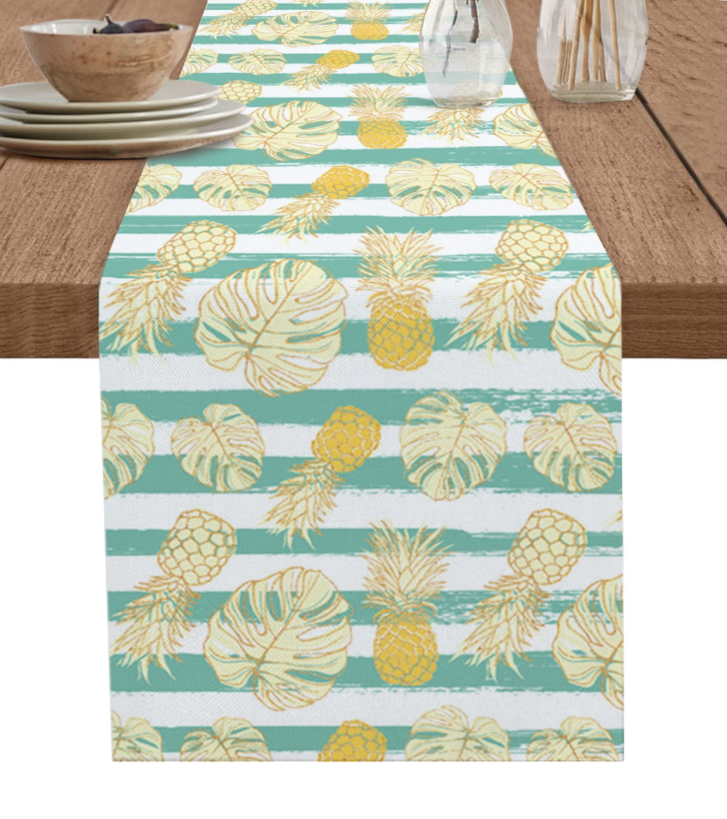 Tropical Turtle Back Bamboo In Summer Table Runner ration Home r Dinner ...
