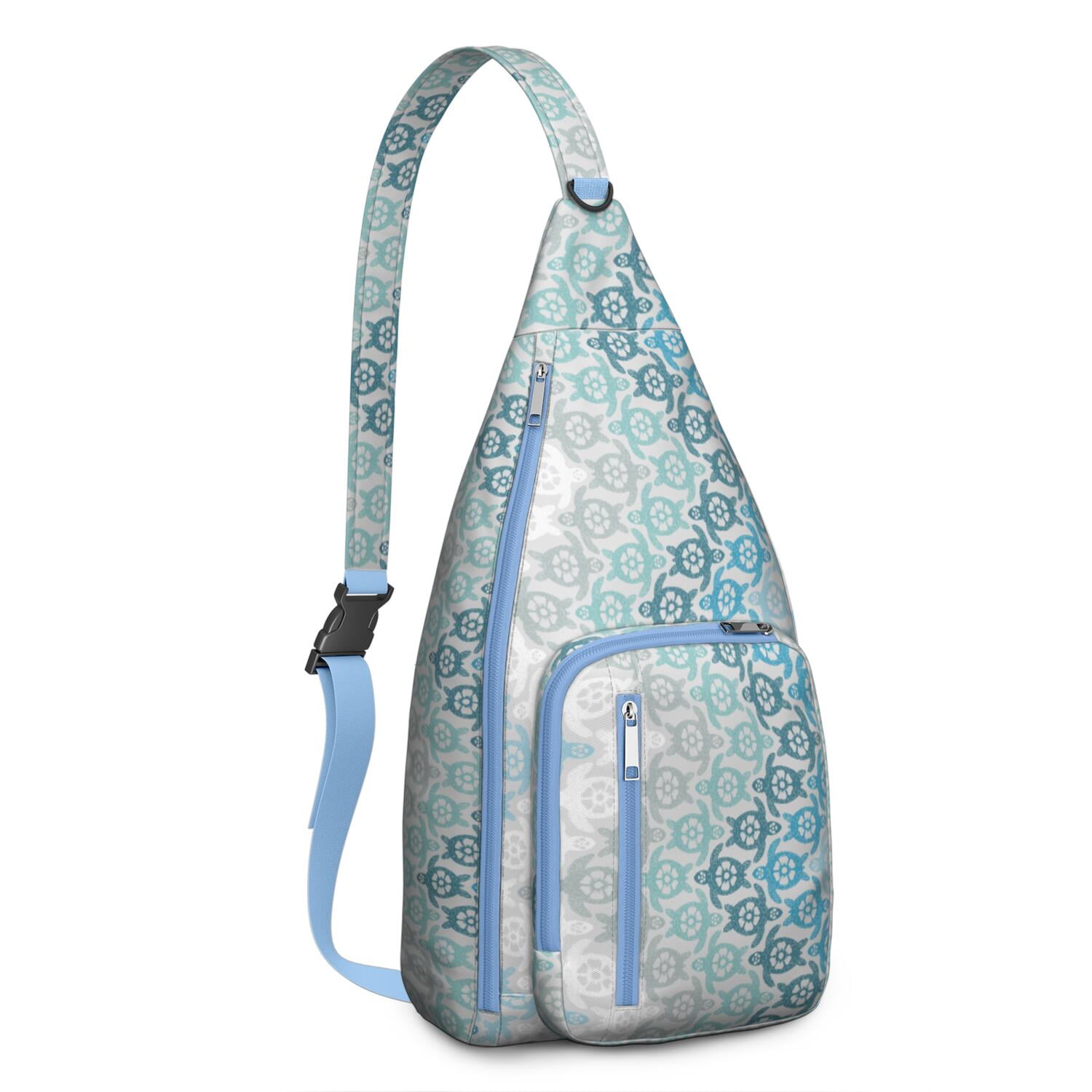 Tropical Turtle Lover's Chest Bag - Underwater Coral Reef Art Print ...