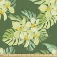 Ambesonne Tropical Fabric by the Yard Upholstery, Exotic Flowers and ...