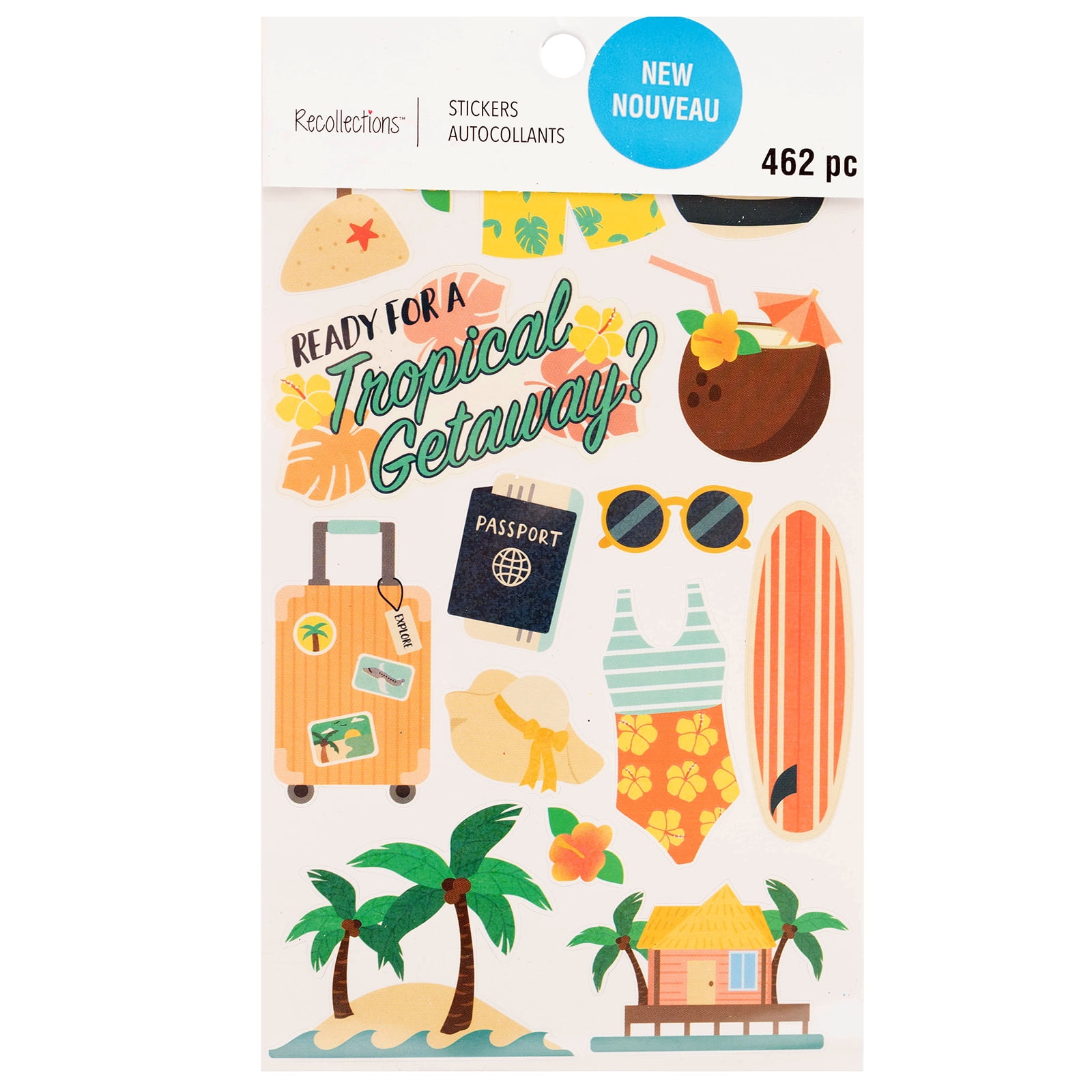 Tropical Vacation Stickers by Recollections - Walmart.com