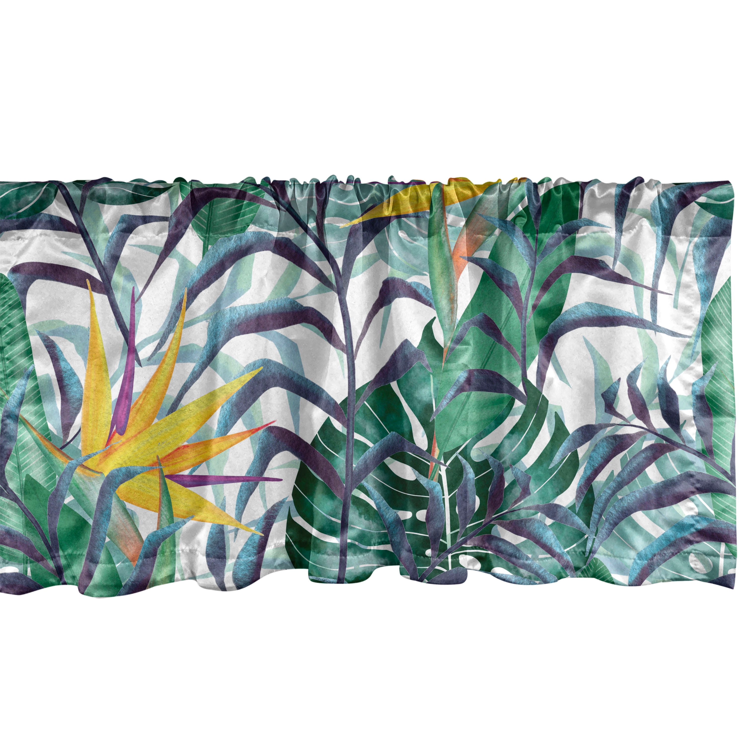 Tropical Vibes Window Valance, Jumble Design of Hawaii Atmosphere ...
