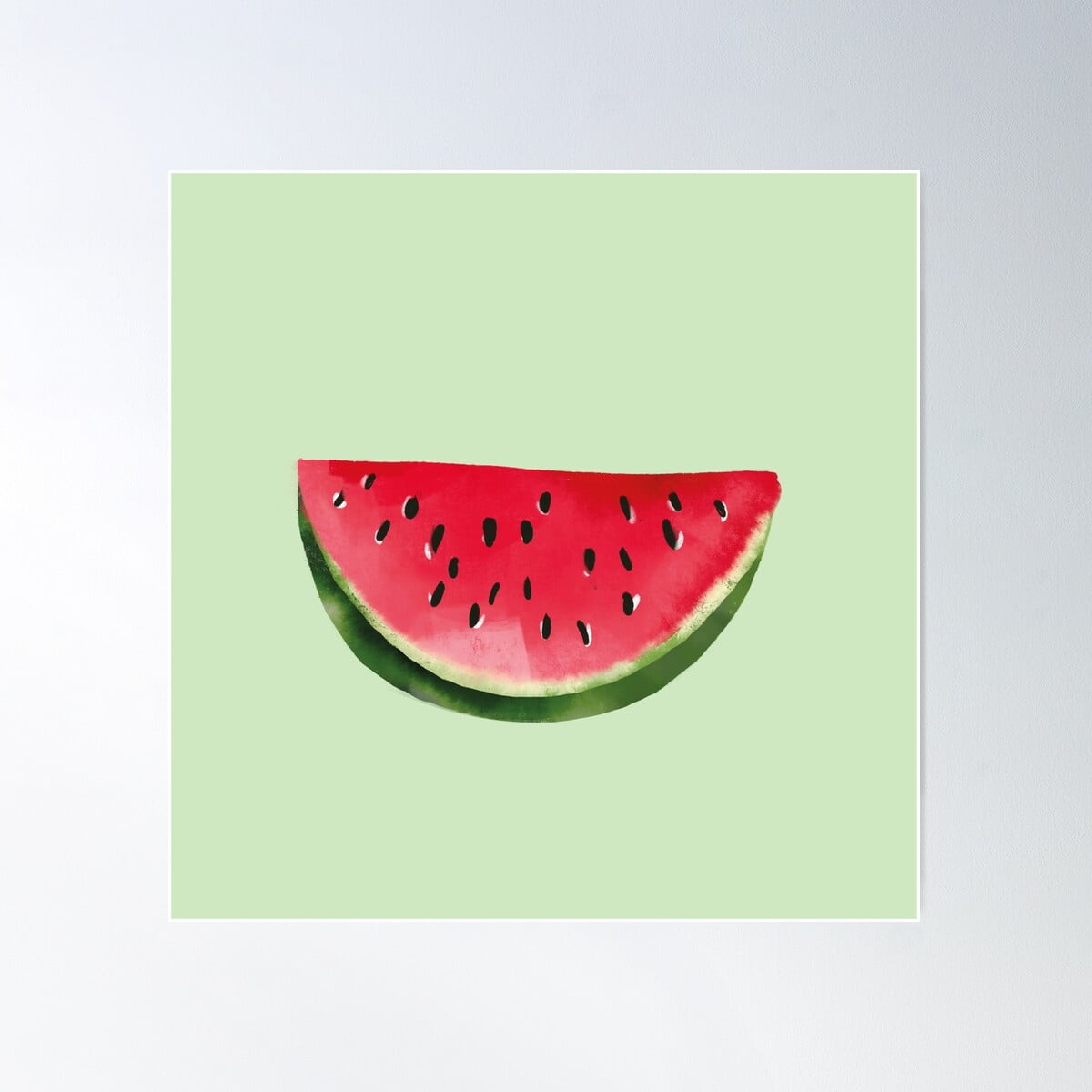 Tropical Watermelon Berry Drawing Poster Wall Art, Modern Wall Decor ...
