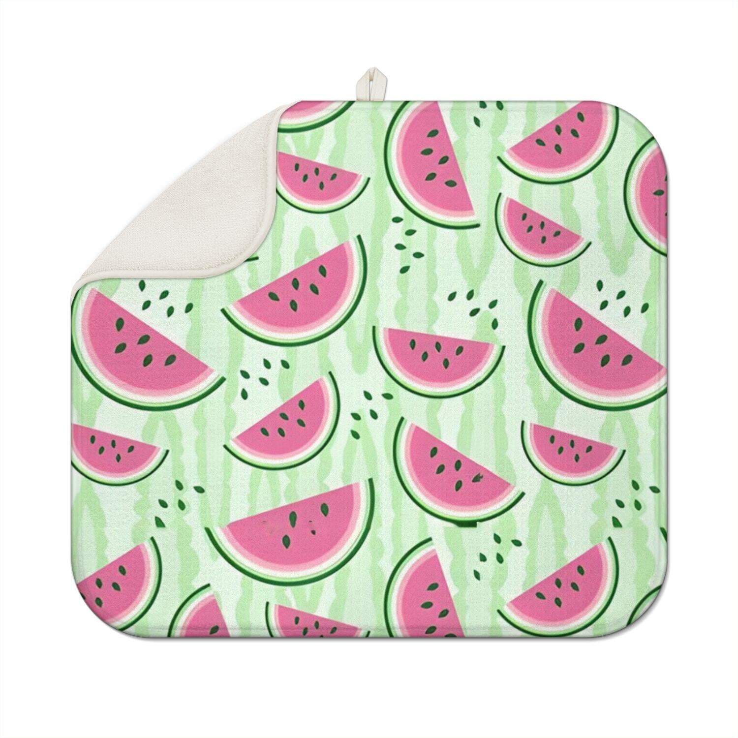 Tropical Watermelons Dish Drying Mat – Fresh and Cute Watermelon Print ...
