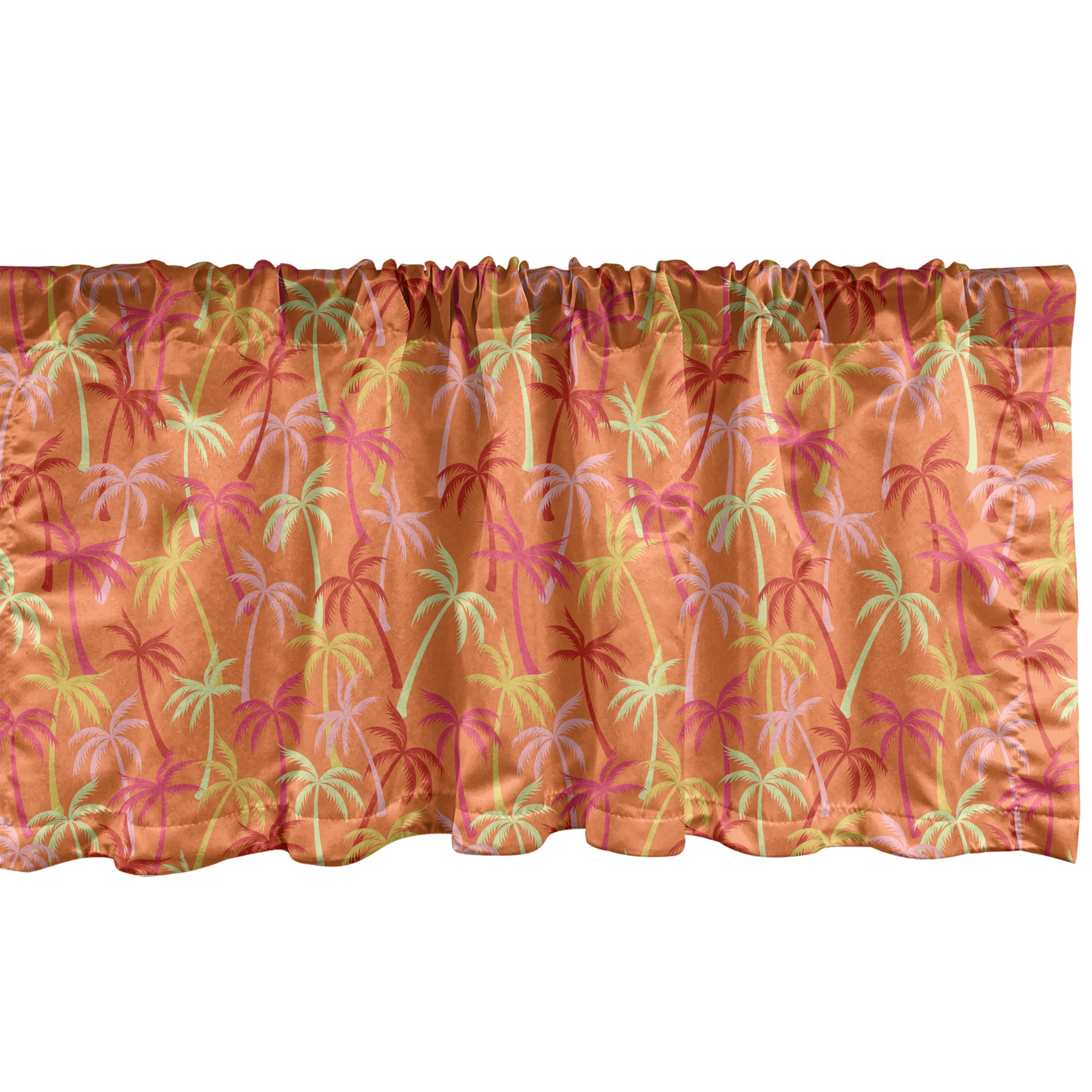 Ambesonne Tropical Valance Pack of 2, Coconut Palm Trees Beachy, 42"X18 ...