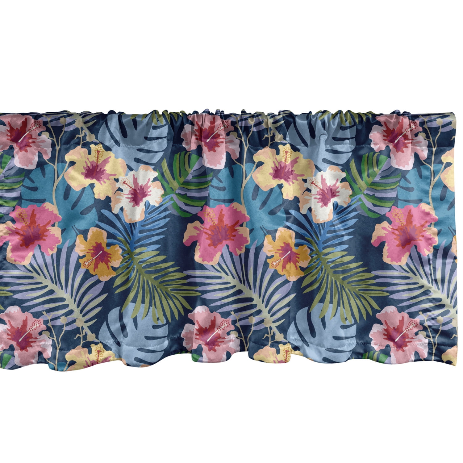 Tropical Window Valance Pack Of 2 Continuous Pattern Of Colorful