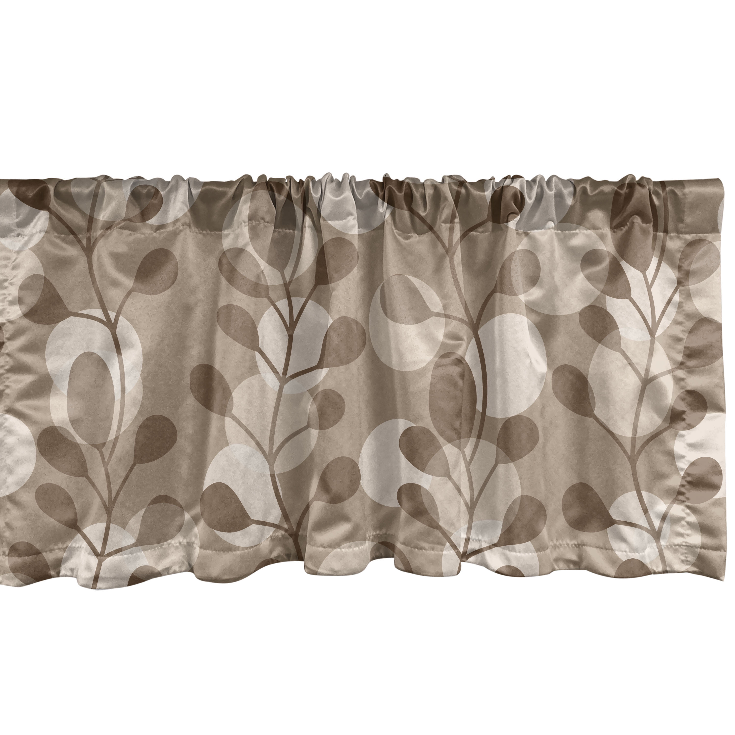 Tropical Window Valance, Simple Modern Vertical Leaves Pattern with ...