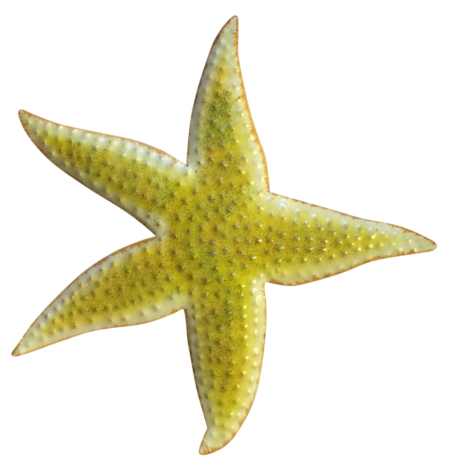 Tropical Yellow Starfish Bath 12 Inch Wall Plaque Decor Haitian Metal ...