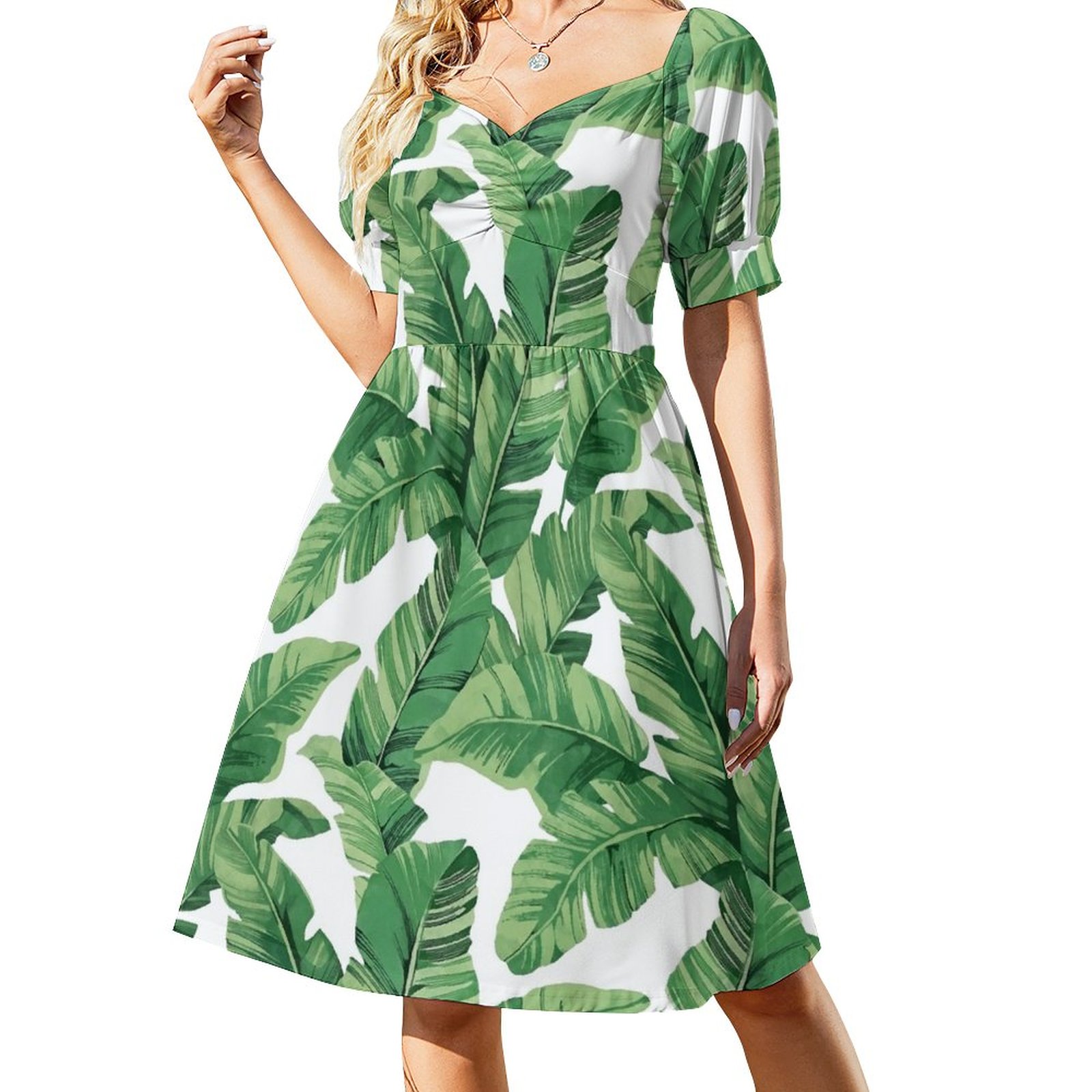 Tropical banana leaves Sleeveless Dress Dresses for wedding party ...