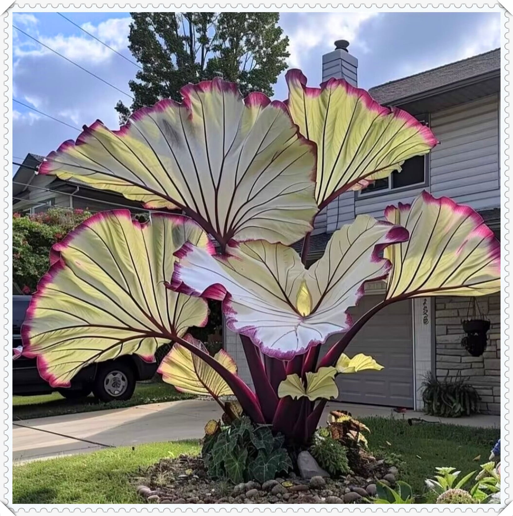 Tropical elephant ear large leaf style, universal decoration for home ...