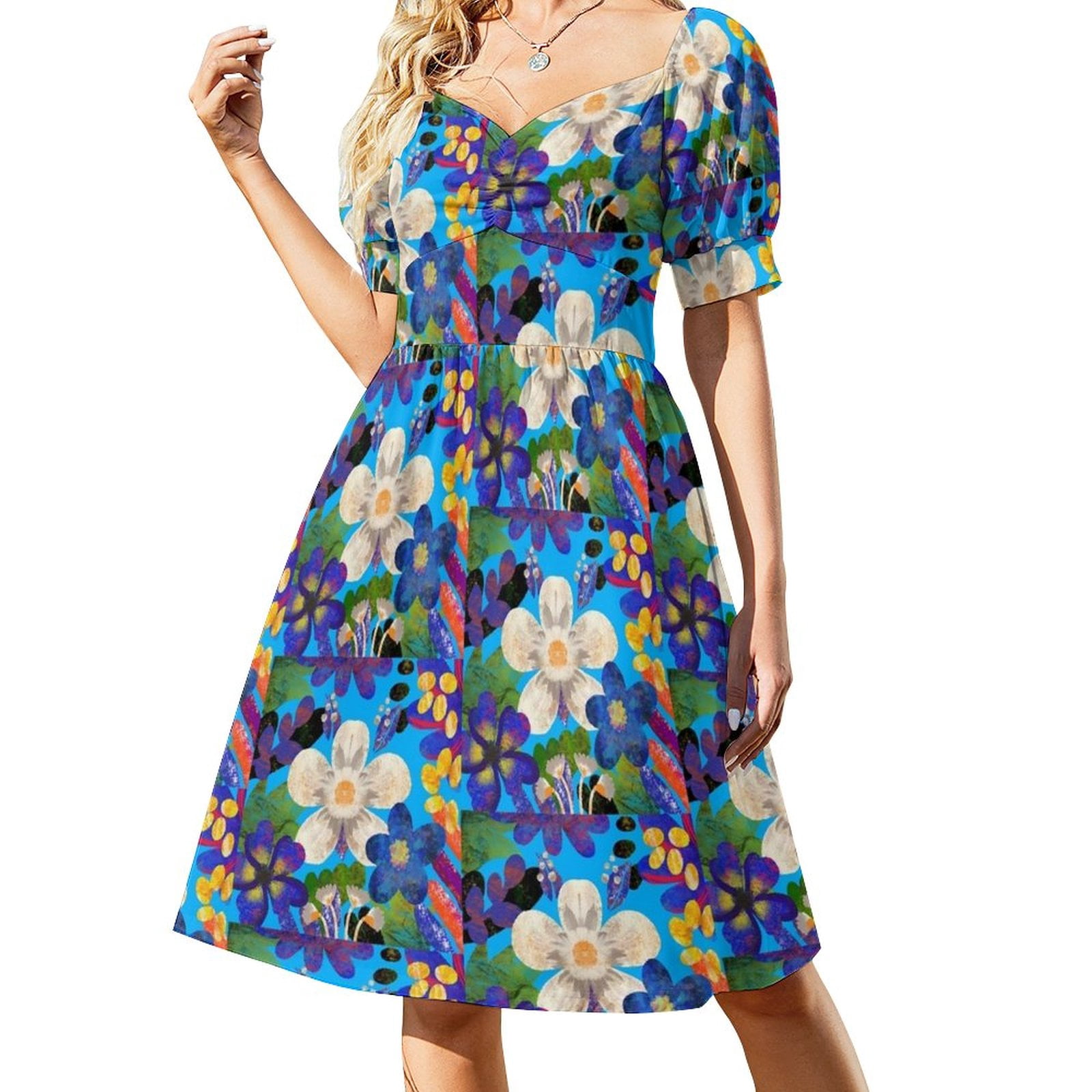 Tropical floral background 2 Sleeveless Dress prom clothes Evening gown ...