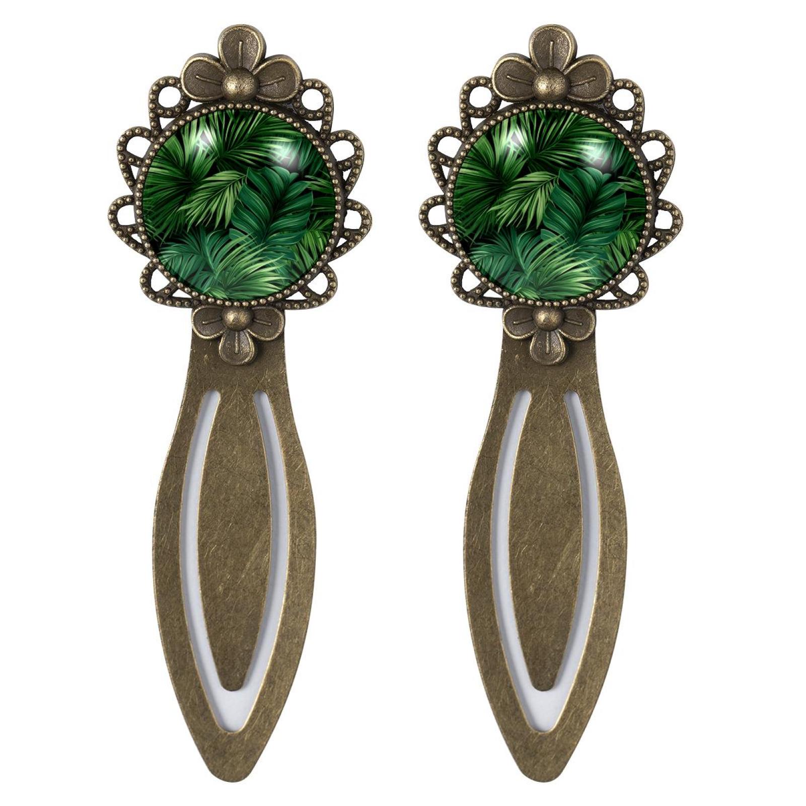 Tropical jungle palm fronds Copper-Colored Lace Bookmarks | Stainless ...