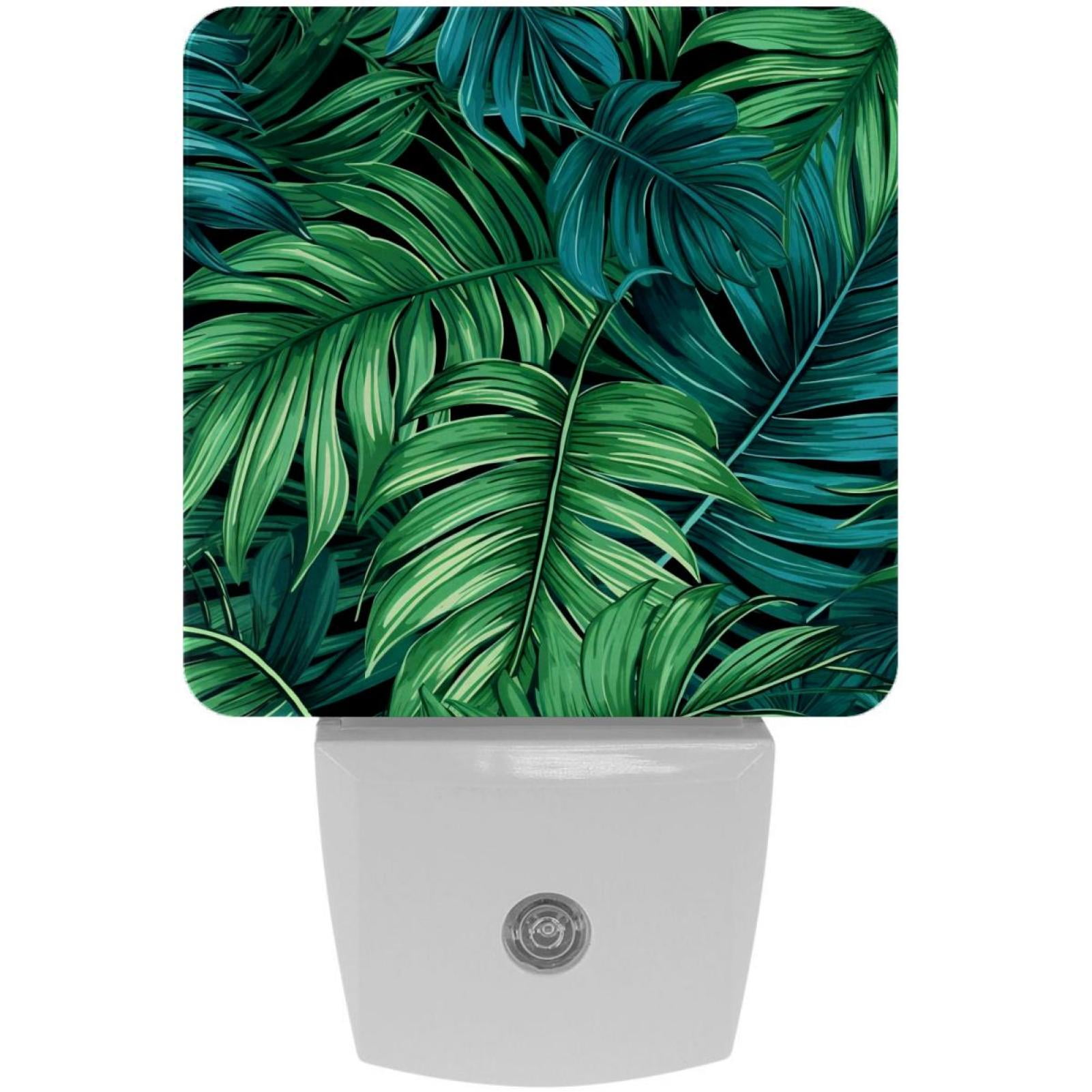 Tropical jungle palm fronds LED Square Night Light - Small and Bright ...