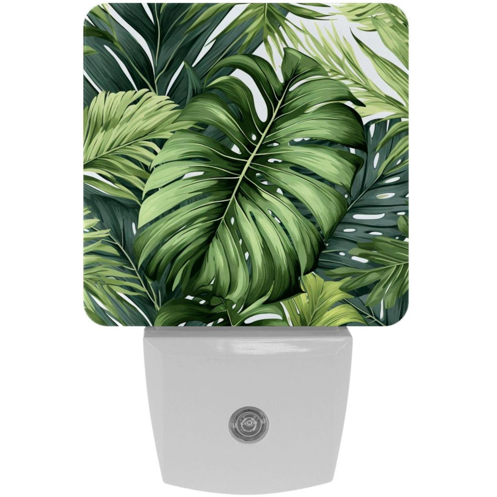 Tropical jungle palm fronds LED Square Night Lights - Compact and ...