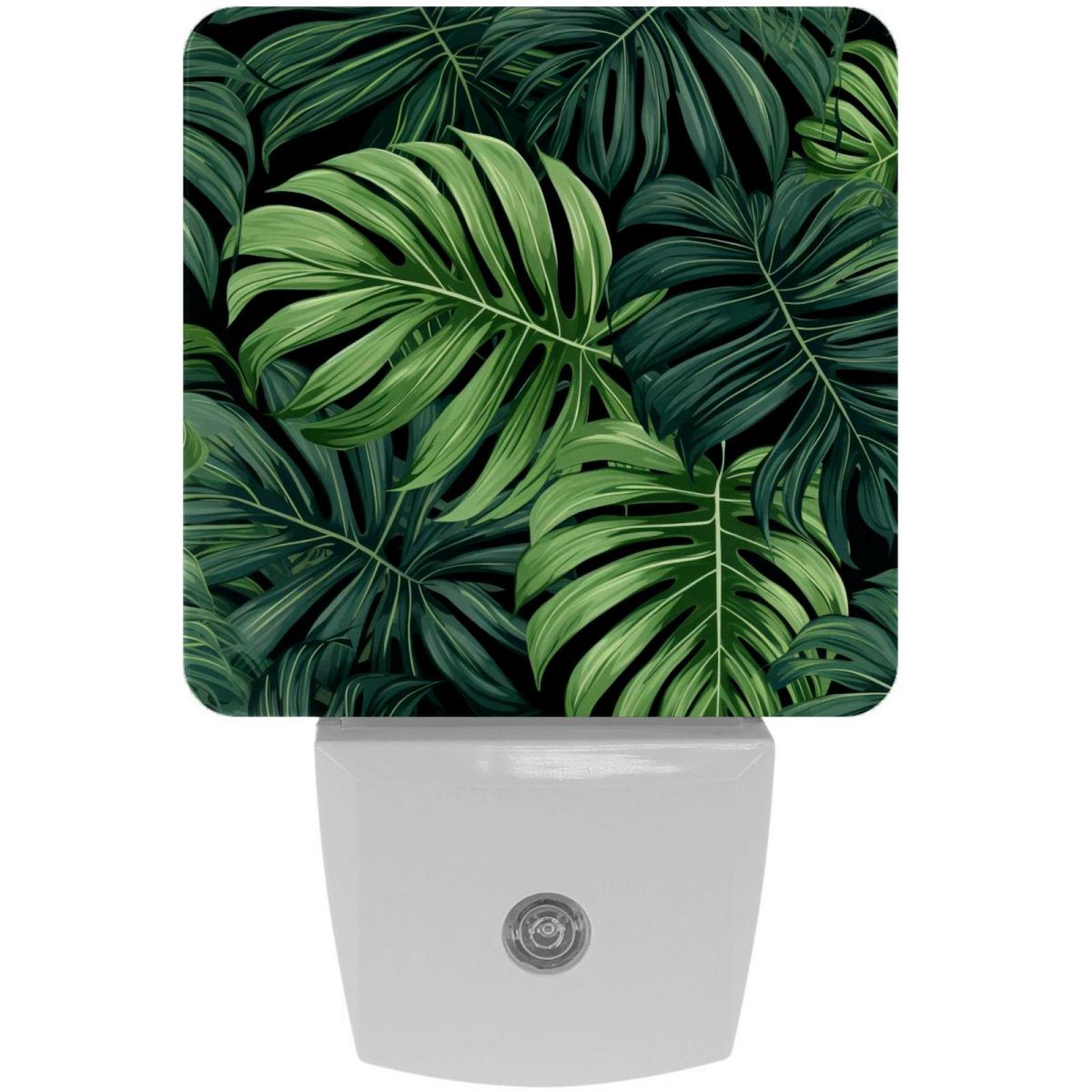 Tropical jungle palm fronds LED Square Night Lights- Energy Efficient ...