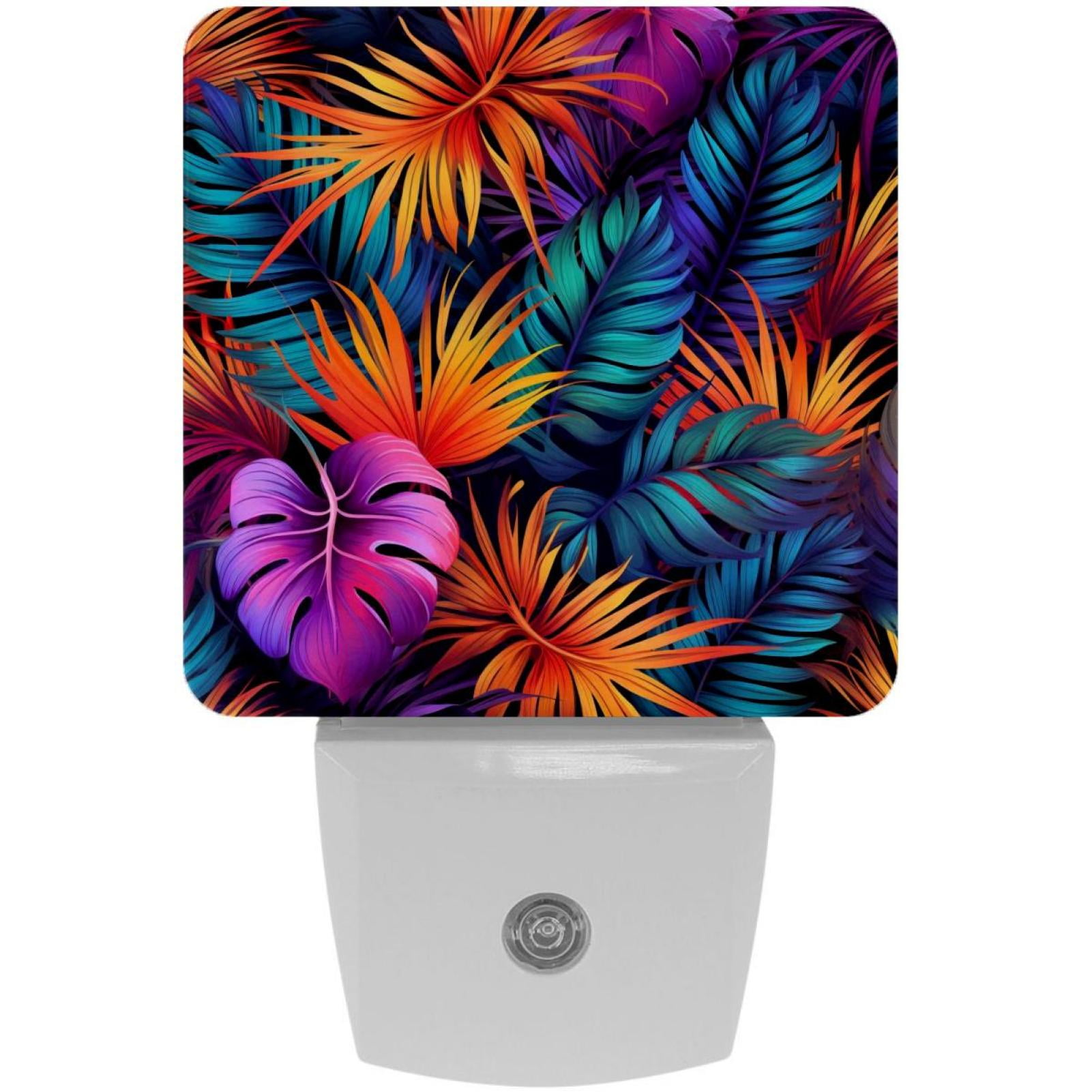 Tropical jungle palm fronds LED Square Night Lights- Modern and Energy ...