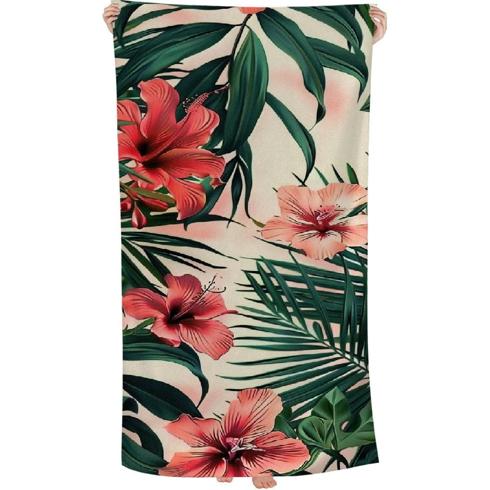 Tropical leaf handkerchief, wisteria soft fingertip bath towel, small ...