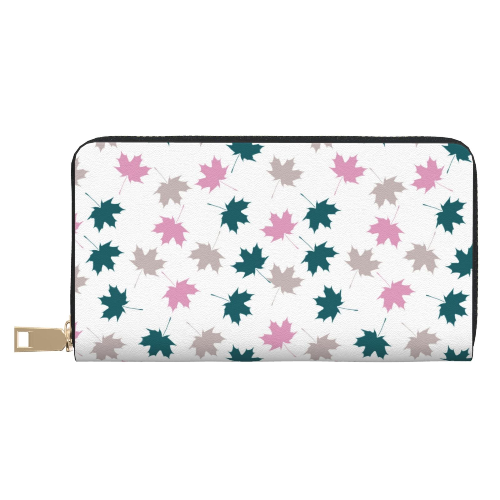 Tropical palm leaf Wallet Women, Leather Bifold Multi Card Wallet ...