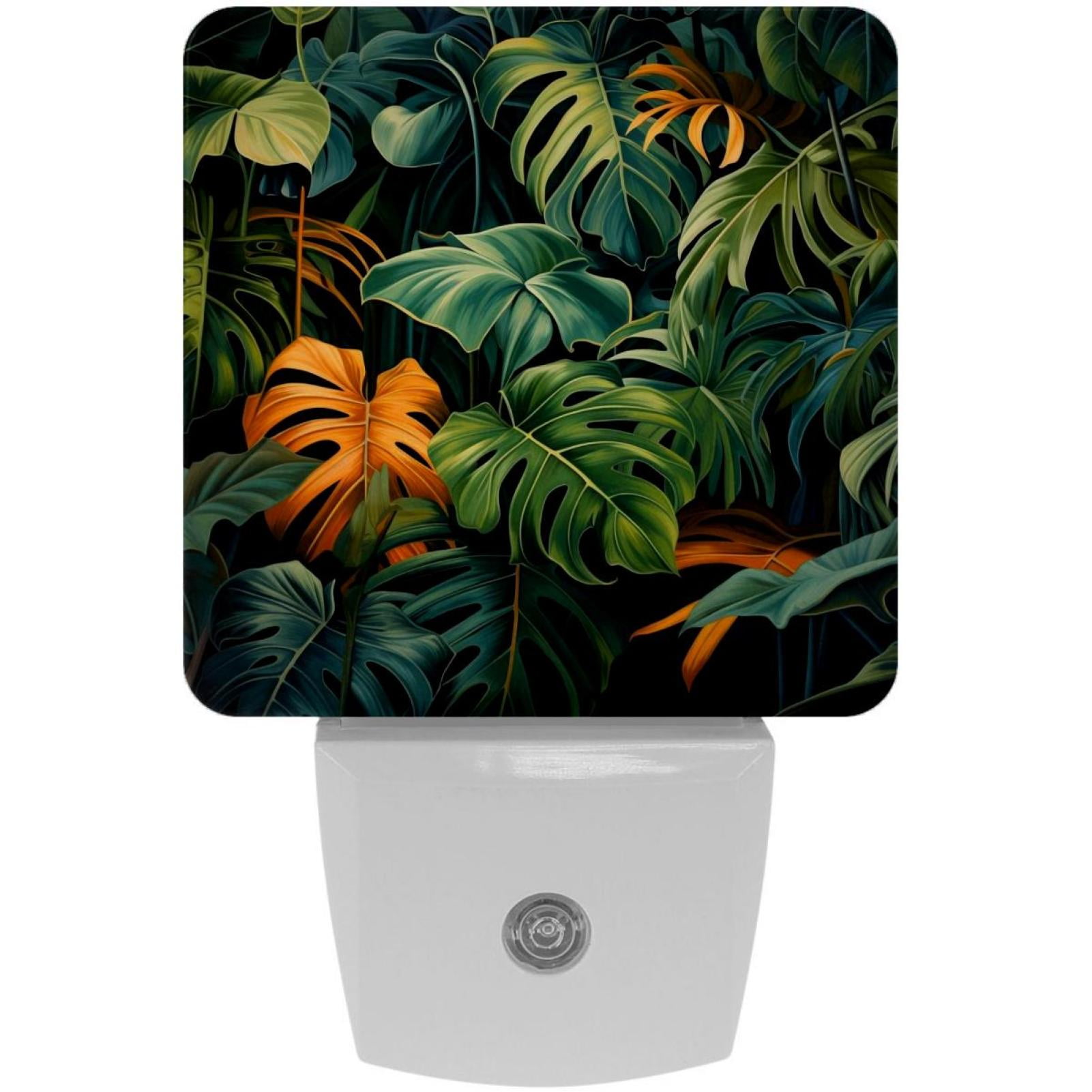 Tropical plants LED Square Night Lights for Bedroom and Living Room ...