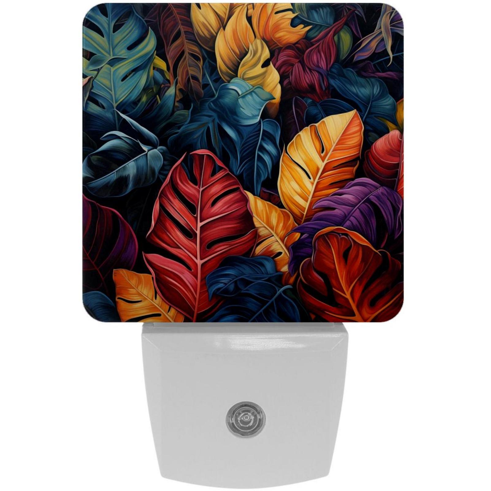 Tropical plants LED Square Night Lights - Bedside Lighting Solution for ...