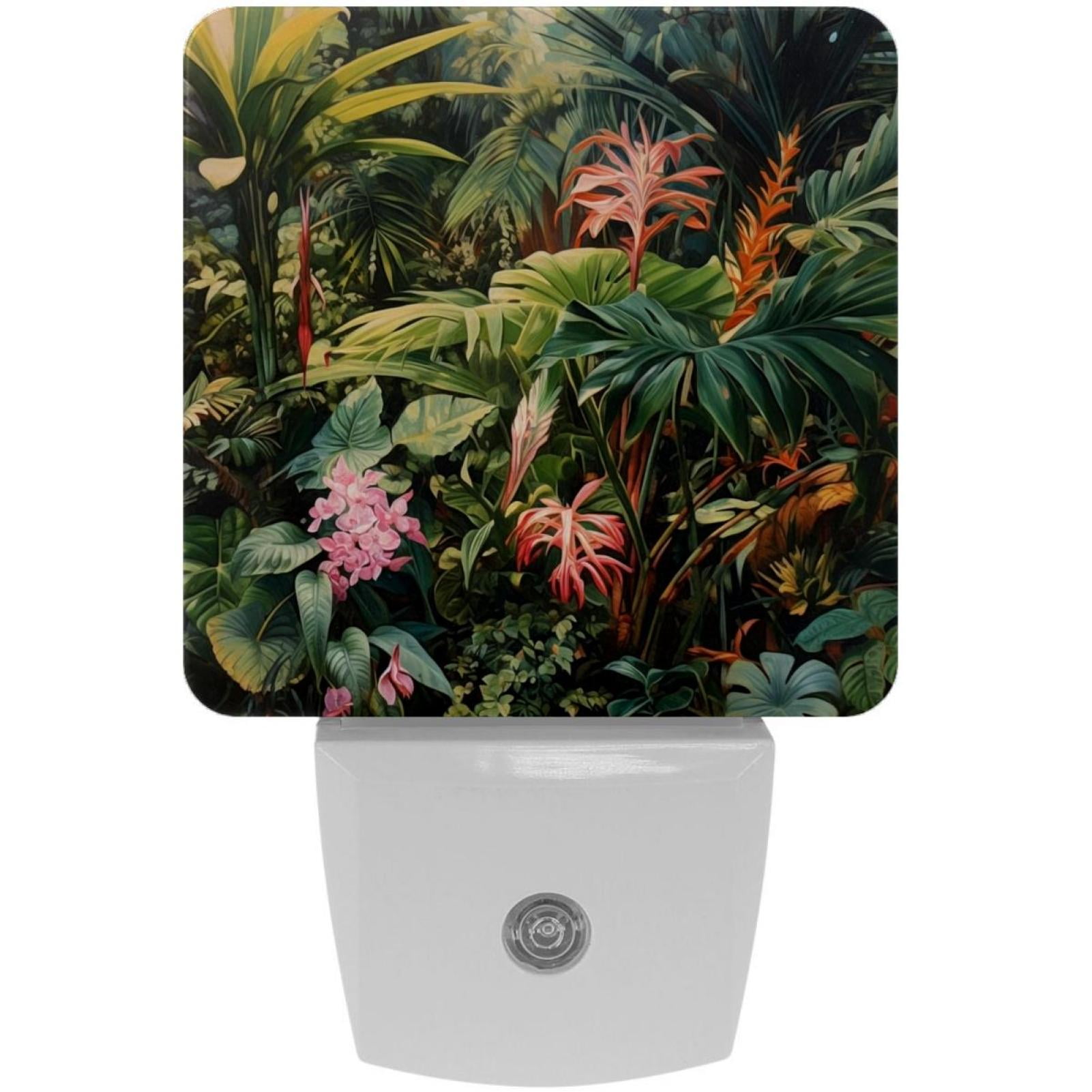 Tropical plants LED Square Night Lights - Energy Efficient and Sleek ...