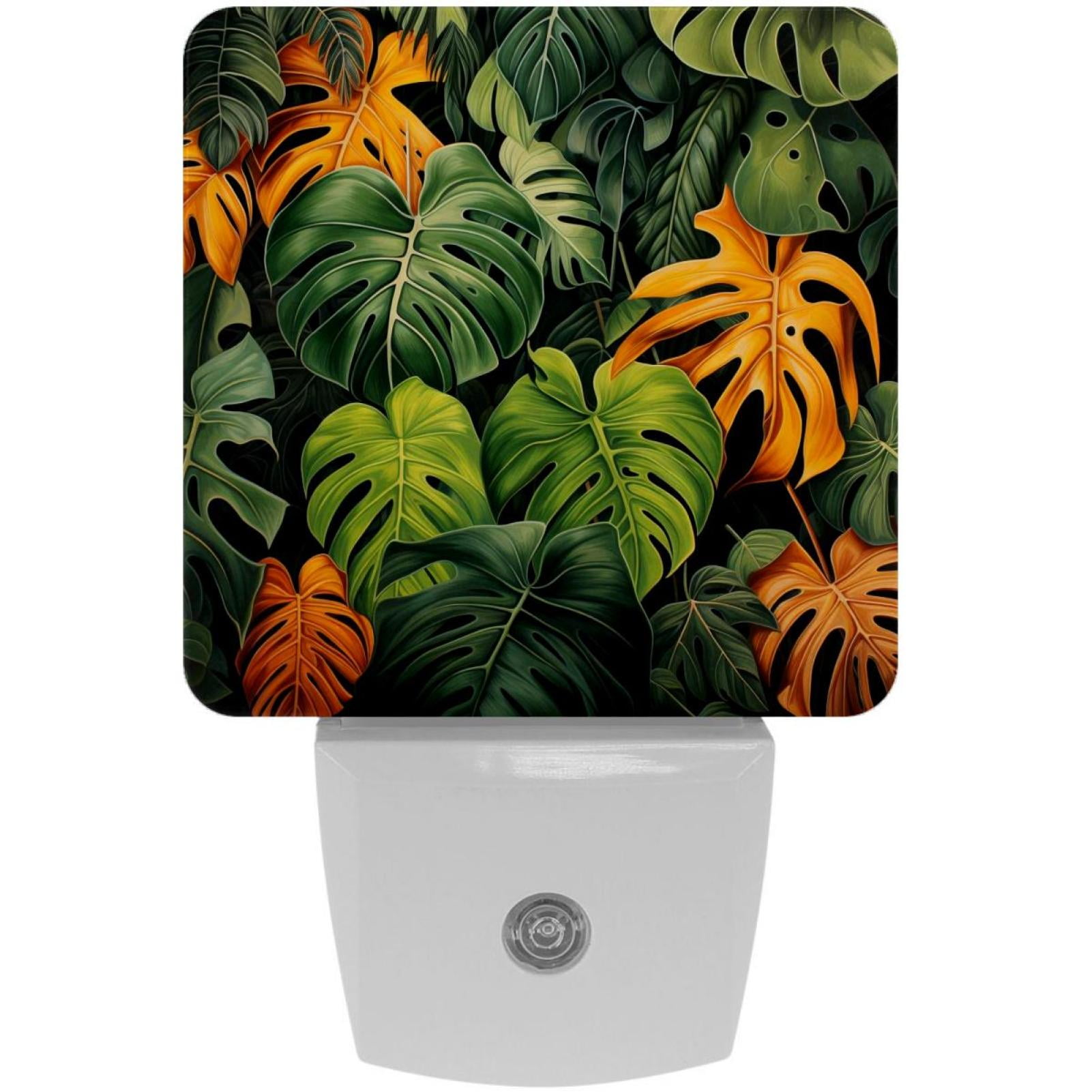 Tropical plants LED Square Night Lights - Modern Design, Soft Glow ...