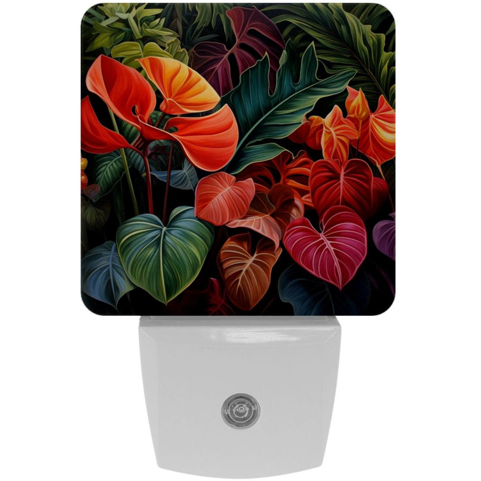 Tropical plants LED Square Night Lights - Stylish and Energy-Efficient ...