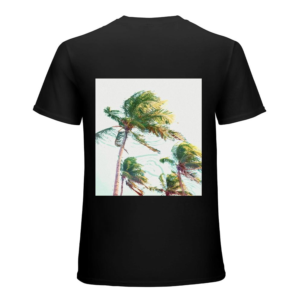 Tropical rectangular art coconut palm countryside cottage painting ...