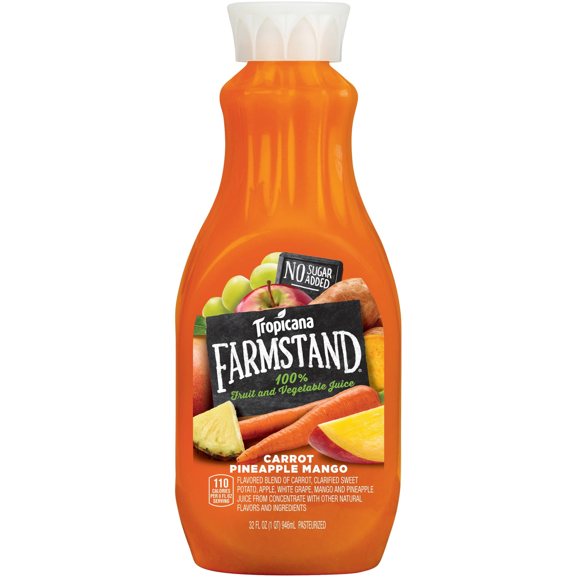 Tropicana Farmstand Carrot Pineapple Mango 100% Juice, 1 Quart ...