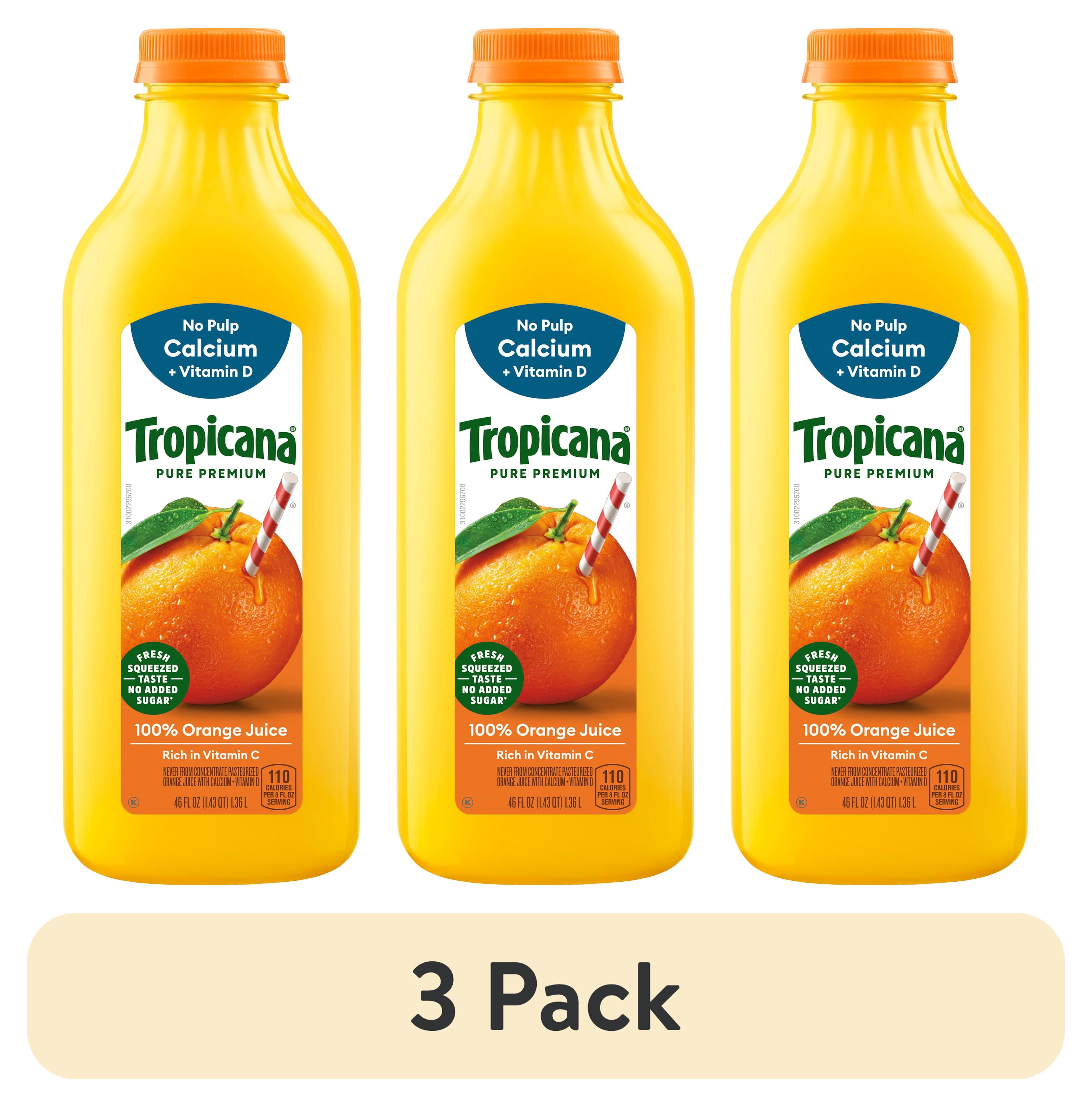 (3 pack) Tropicana Pure Premium Pulp-Free Calcium and Vitamin D ...