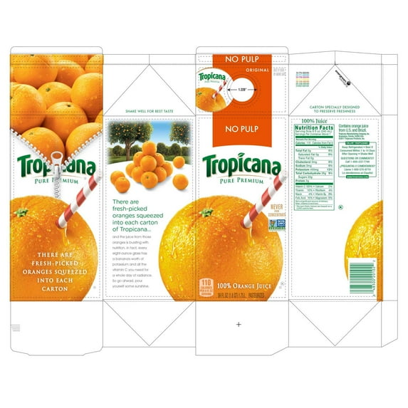 Tropicana Pure Premium Juicy Rewards No Pulp Original Orange Juice, 59 ...