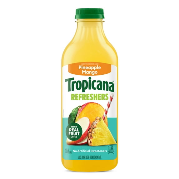 Tropicana Pineapple Mango Juice Drink with Real Fruit Juice 46 fl oz ...