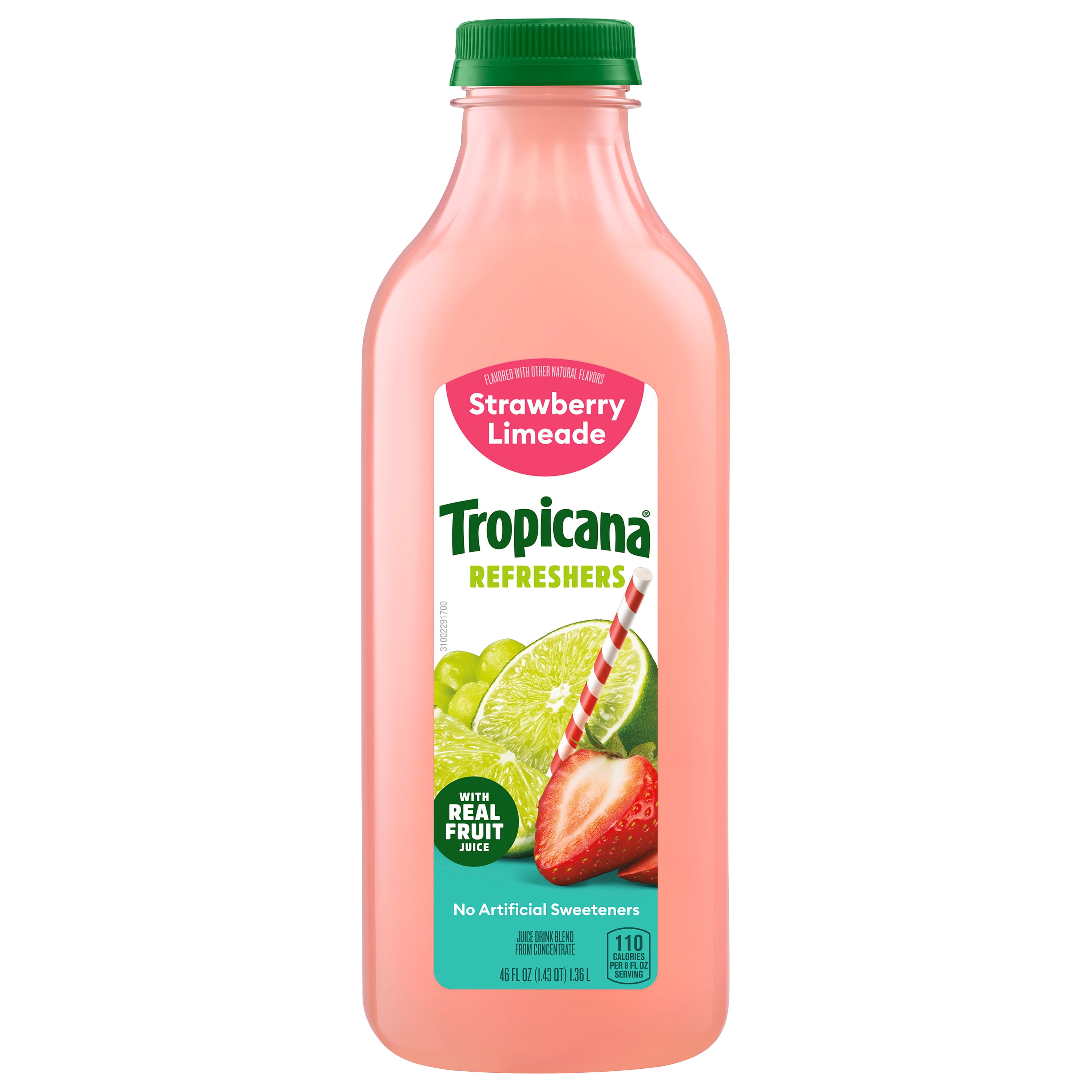 Tropicana Refreshers Strawberry Limeade, with Real Fruit Juice, 46 fl ...