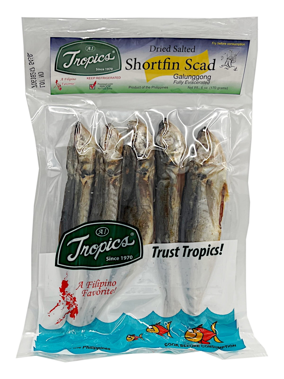Tropics Dried Shortfin Scad Galunggong Eviscerated 6oz Pack of 3 ...