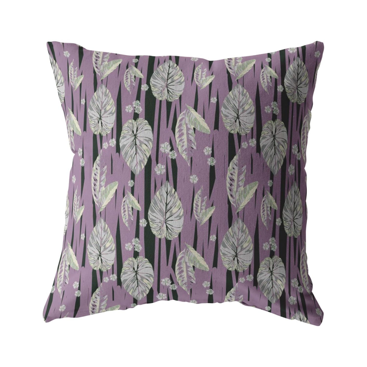 Tropics Falling Throw Pillow in Pink and White 16x16 - Walmart.com