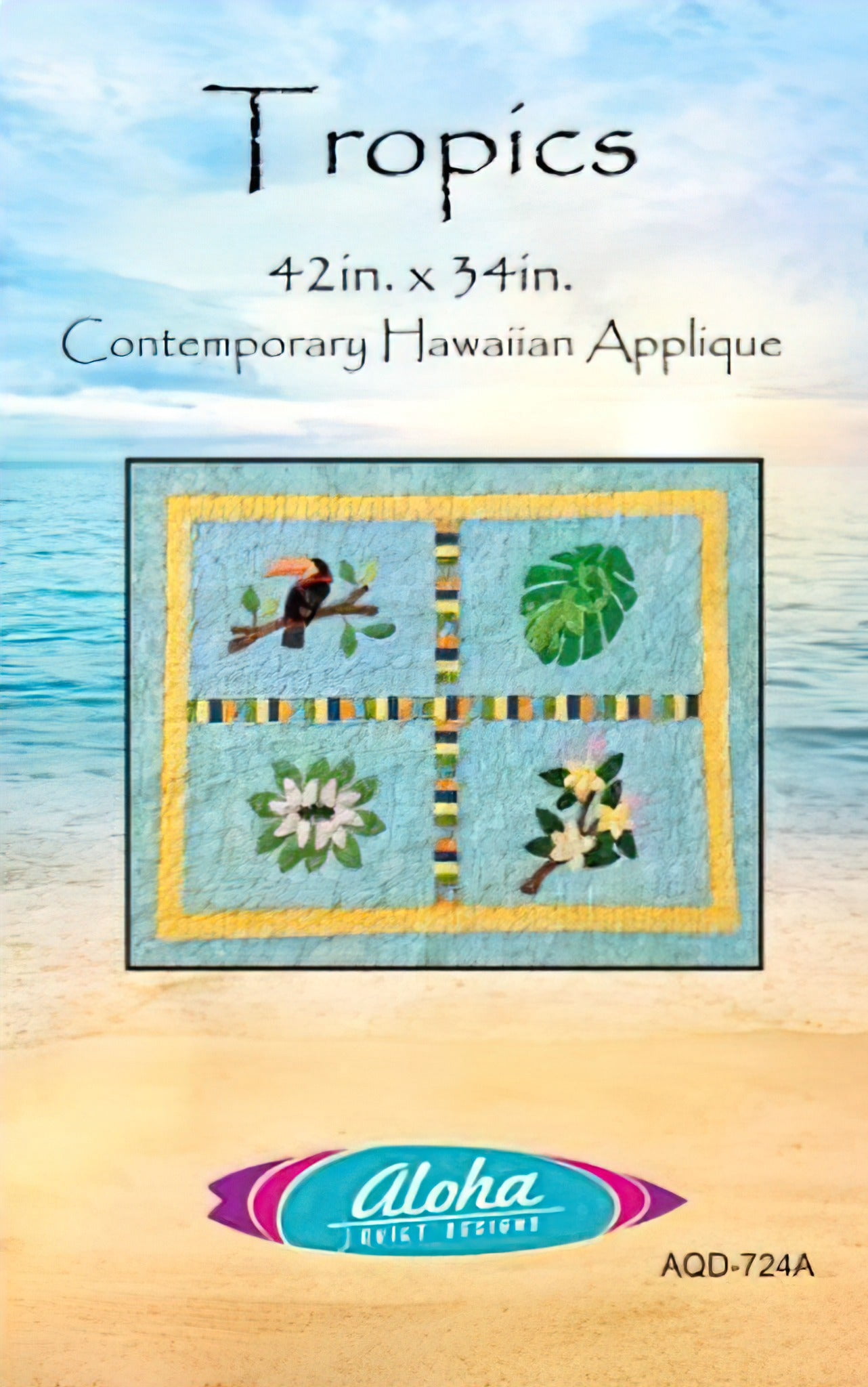 Tropics Hawaiian Applique Pattern by Aloha Quilt Designs - Walmart.com