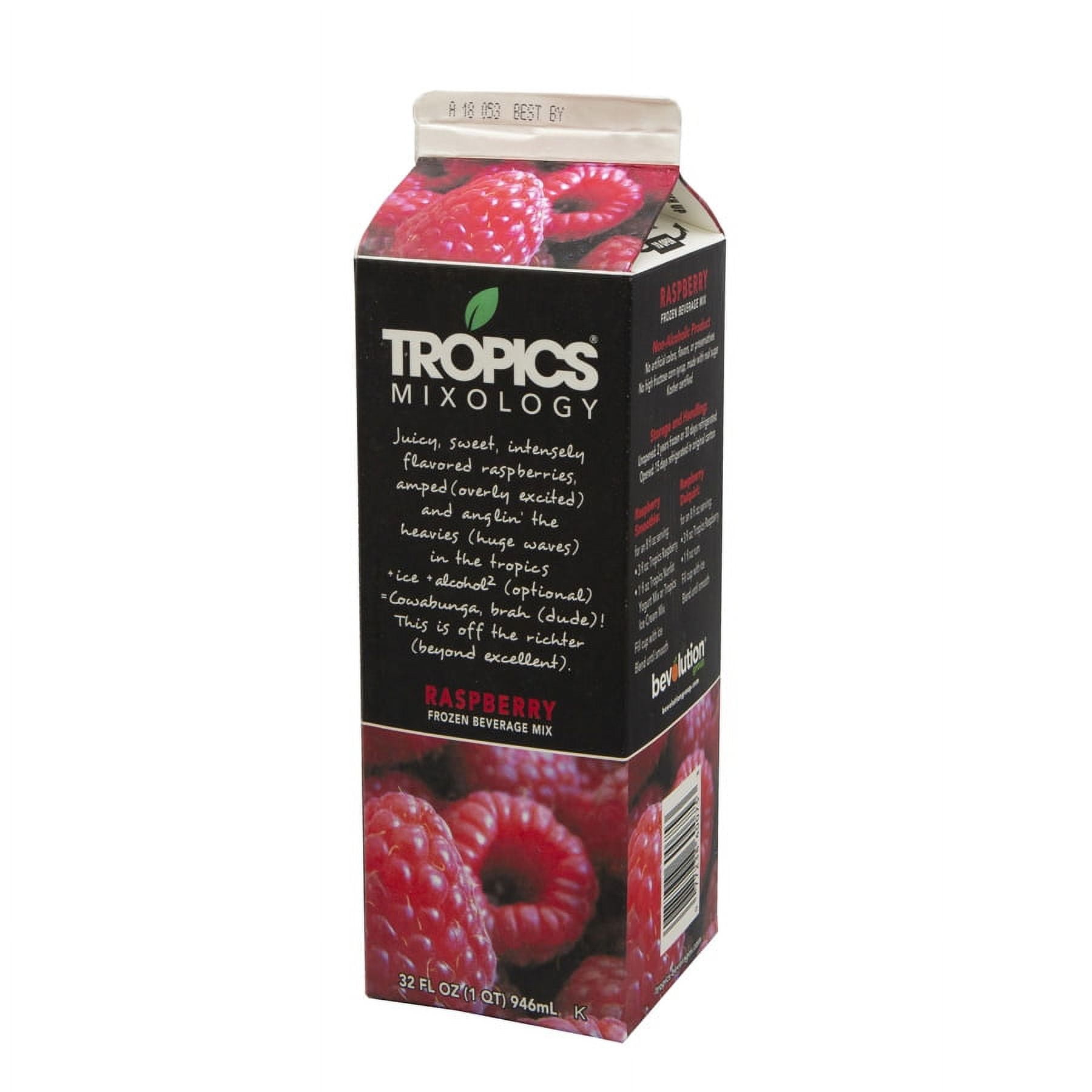 Tropics Raspberry Drink Mix 32 fl oz Pack of 12 - Walmart.com