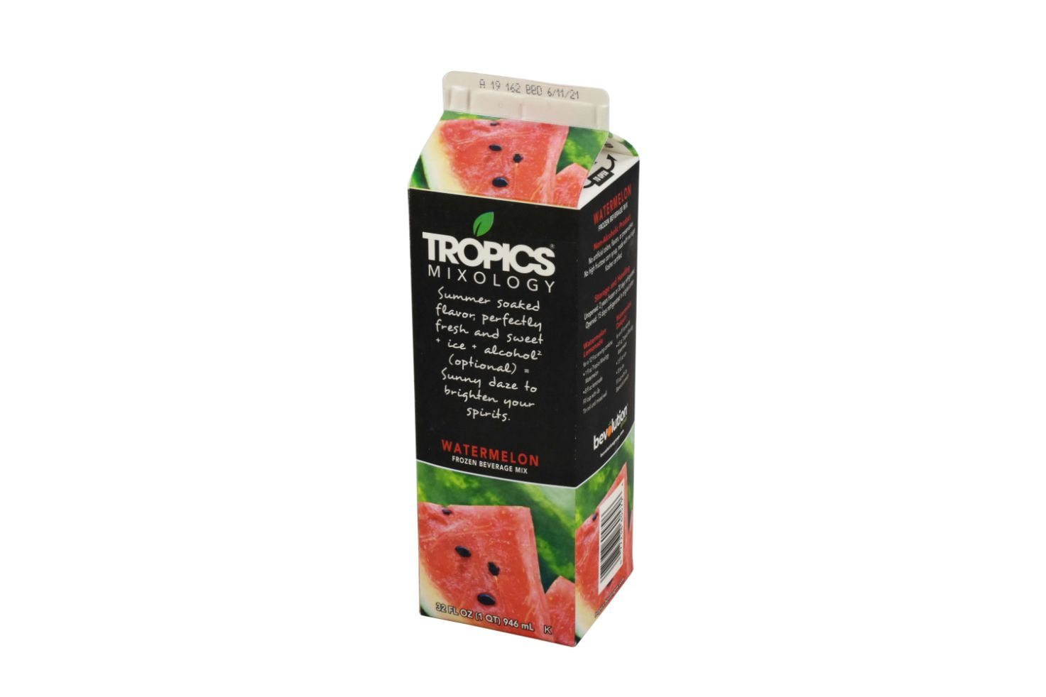 Tropics Watermelon Drink Mix 32fl oz Pack of 12, Smoothies, Daiquiri ...