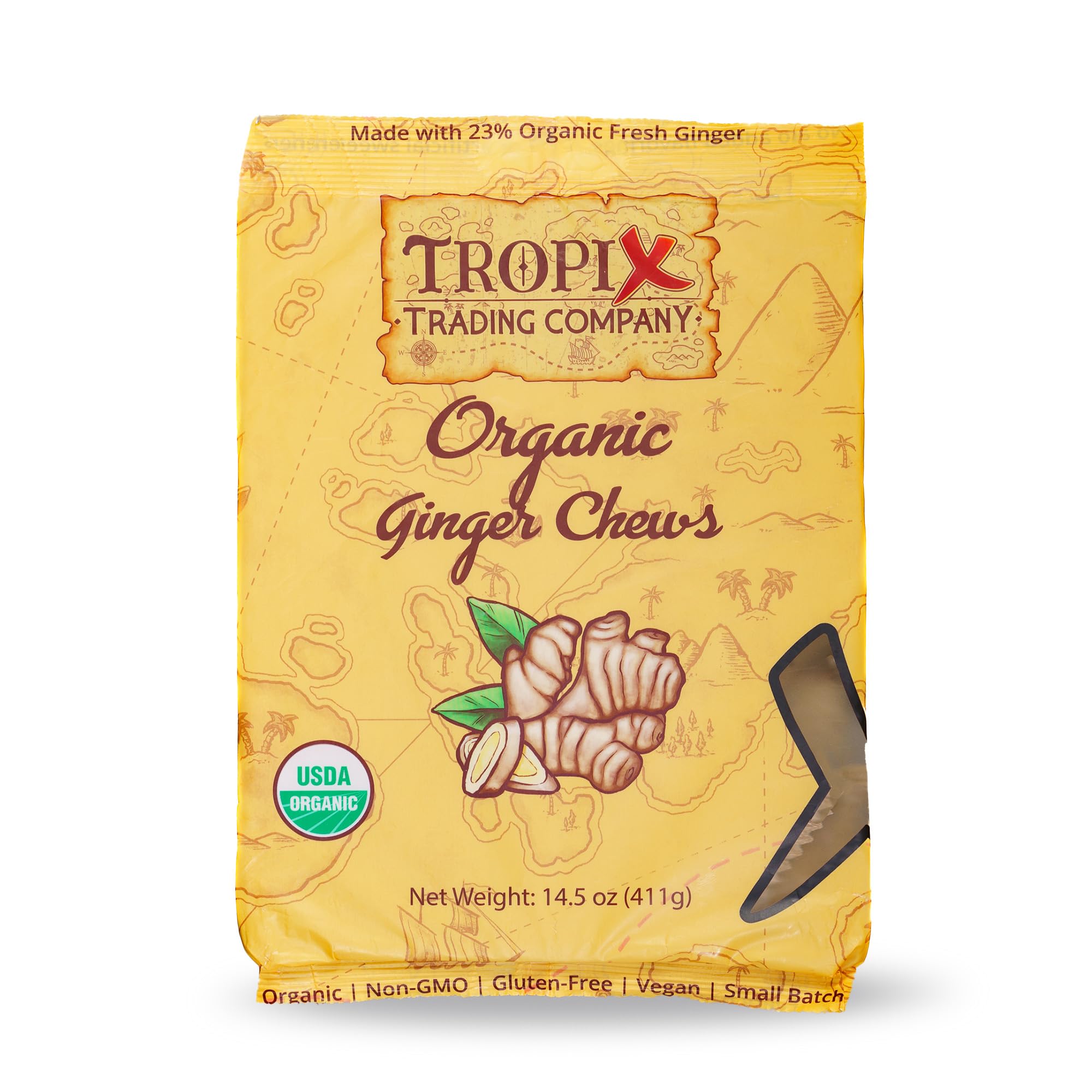 Tropix Trading Company Organic MFF30 Ginger Chews - Sweet and Spicy ...