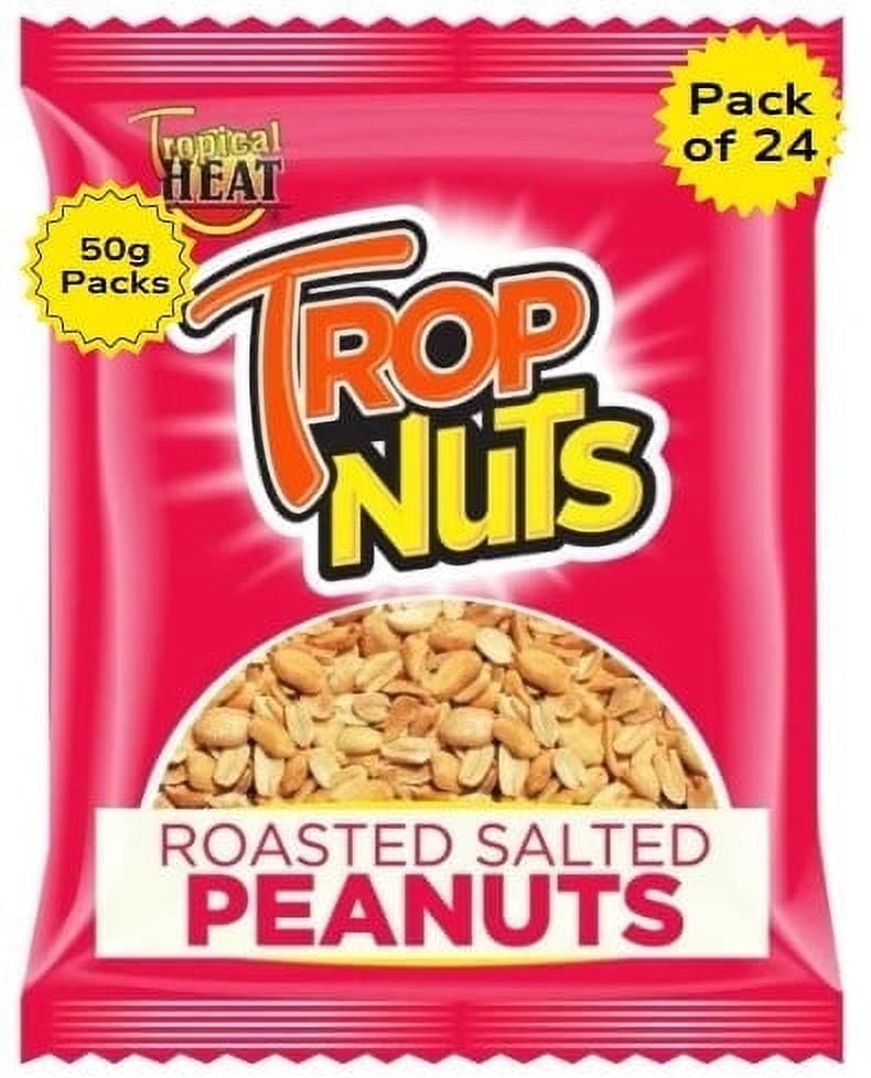 Tropnuts by Tropical Heat - Roasted Salted Peanuts 50g 1.76 Oz. (Pack ...