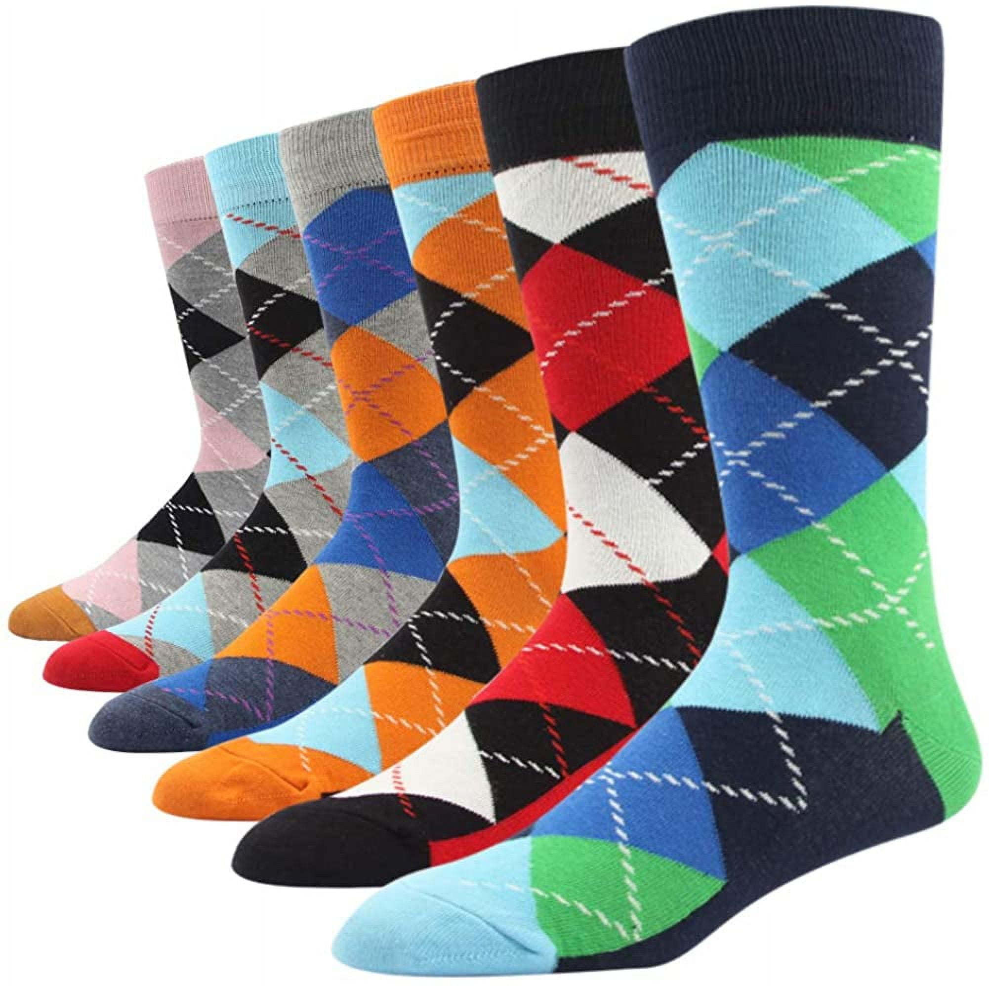 Trosgynnu 6-Pair Set, Dark Colors, Classic Stripes, Sizes 10-16 Big ...