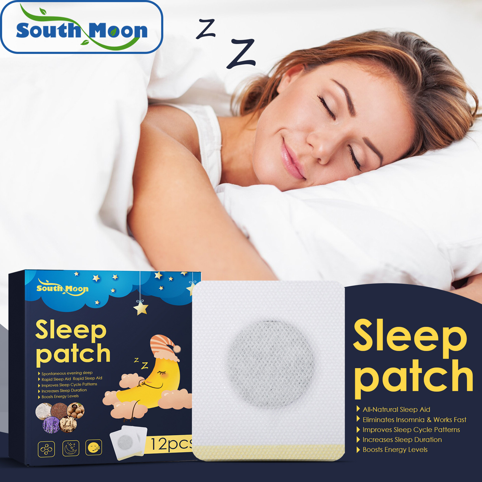 Trosgynnu Sleep Patch Night Dreams Help Sleep Quickly Sleep Patch Acupoint Pressure Stimulation ...