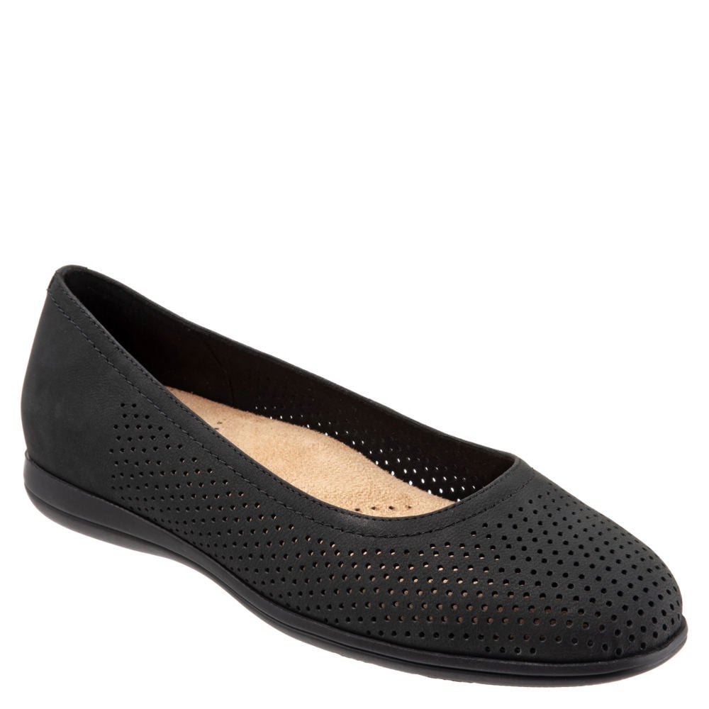 Trotters Trotters Darcey Womens Perfor Black Perforated 9N - Walmart.com