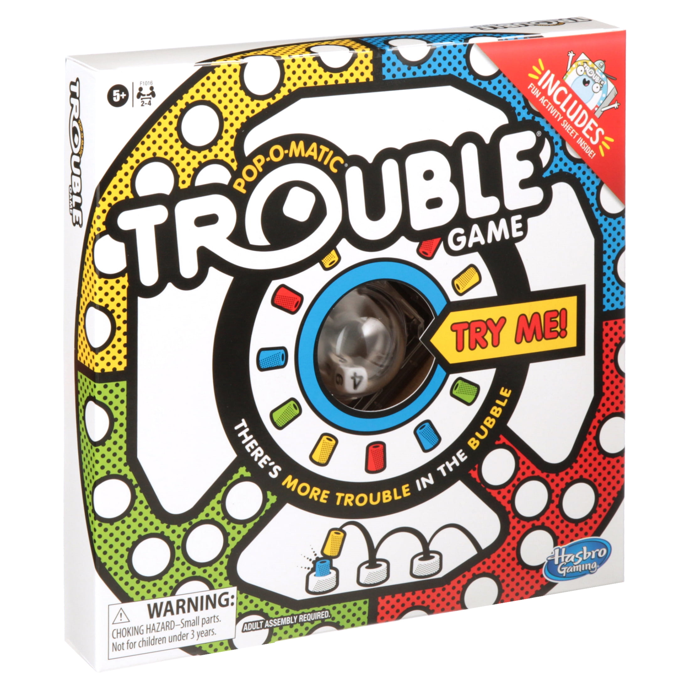 Hasbro Trouble Board Game 2 to 4 Players - Walmart.com