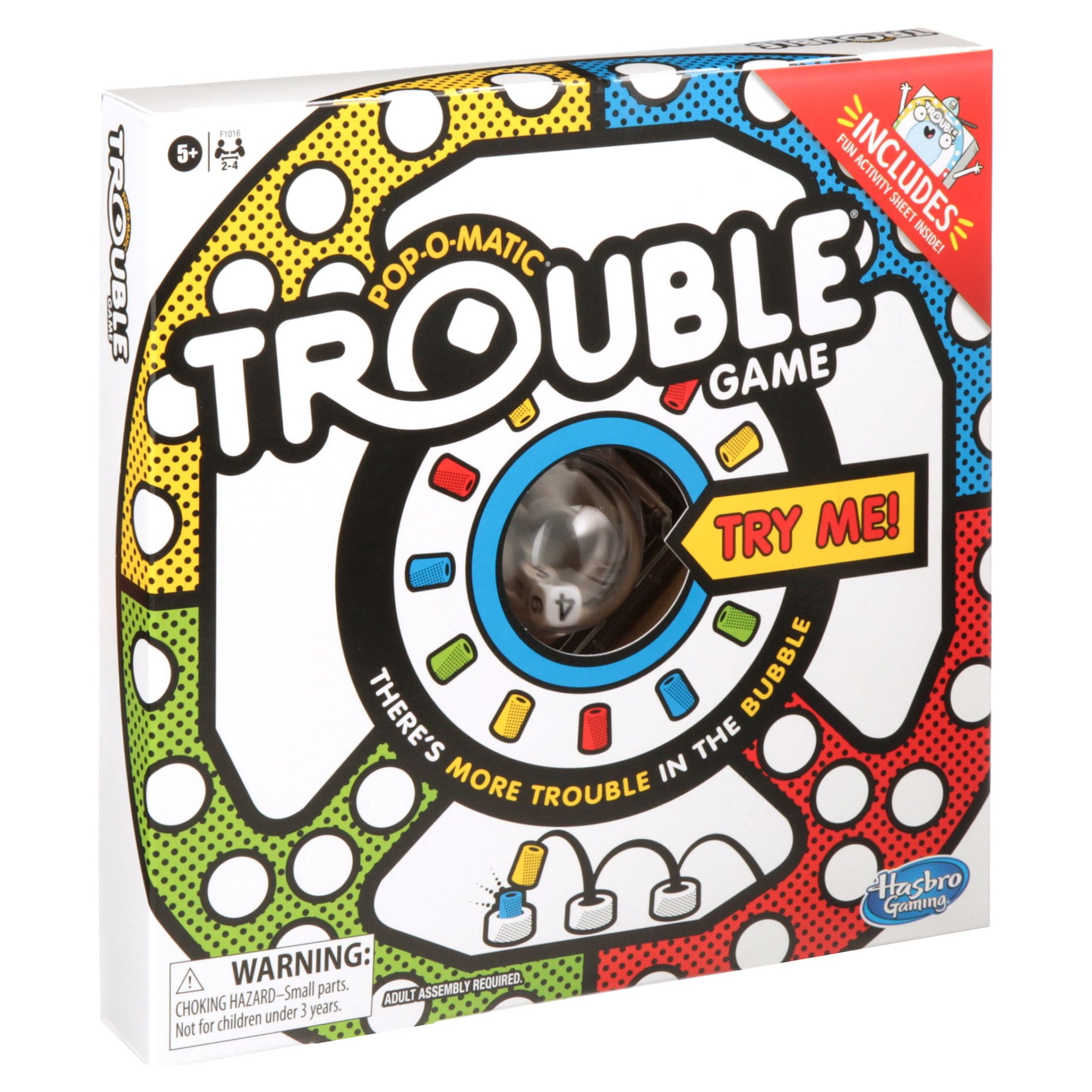 Children Friendly Trouble Board Game with Activity Sheet, Ages 5 and Up ...