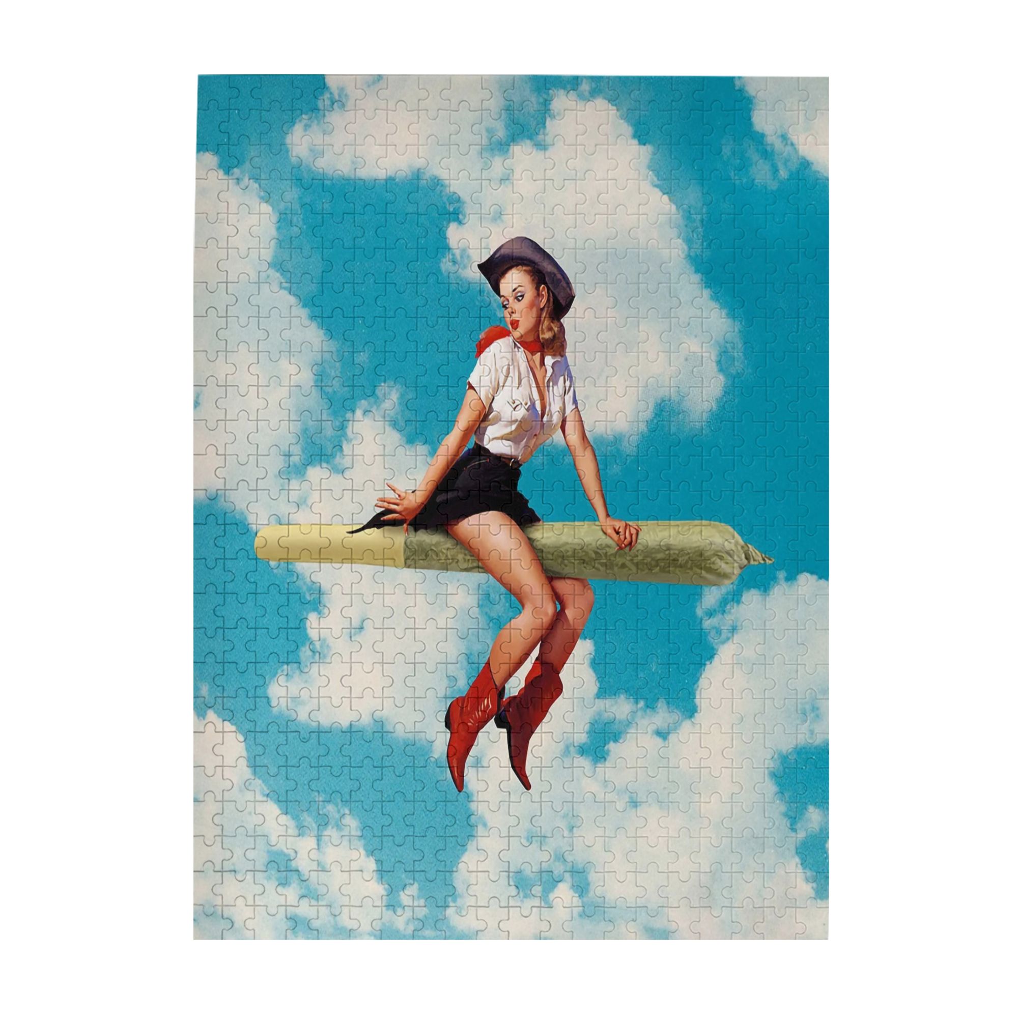 Trouble Ladies Weed Art, Weed Poster, Pin up Girl, Trippy Wall Art ...