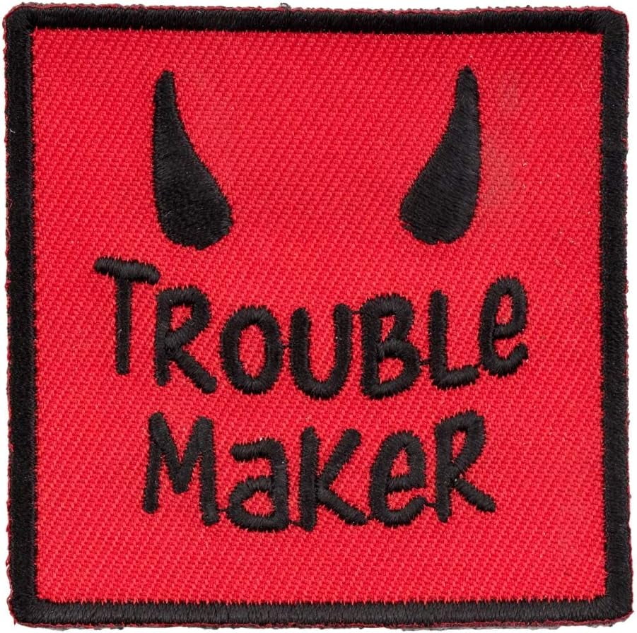 Trouble Maker Devil Horns Patch, Funny Patches - Walmart.com