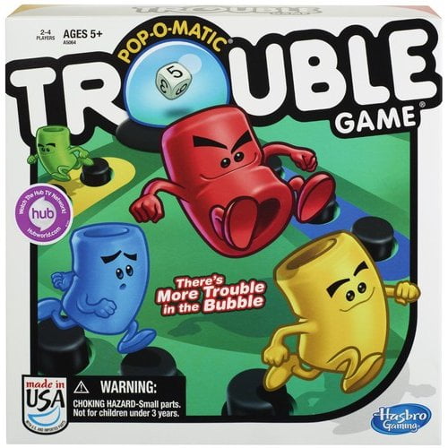 Hasbro Gaming Trouble Board Game - Popular Classic for Kids Ages 5 and ...