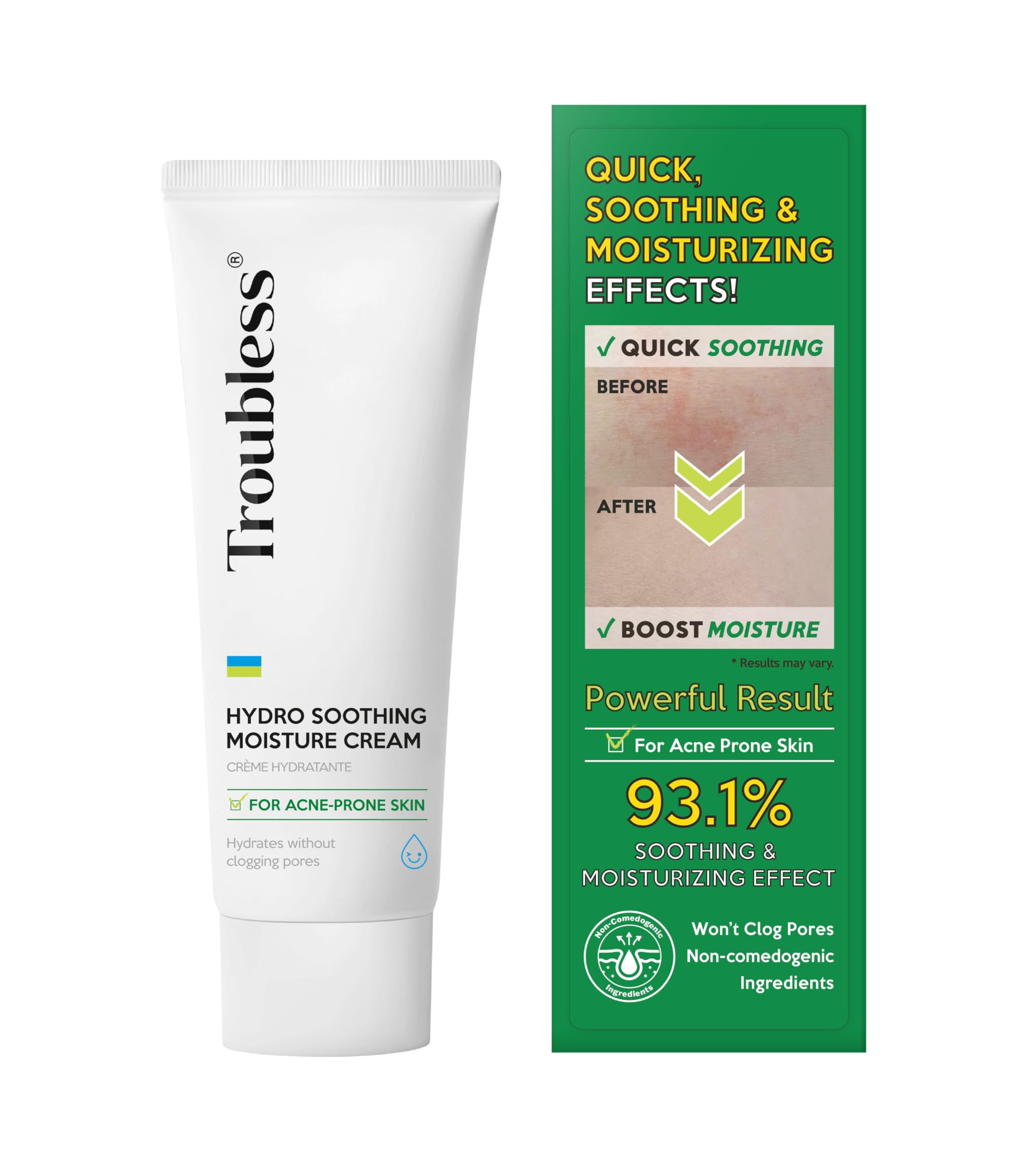 Troubless Hydro Soothing Moisture BCA3 Cream - Deep Hydration & Skin ...
