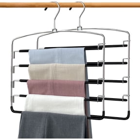 TekDeals 5-Tier S Shape Trousers Hanger, Space Saver, Multiple Clothes ...