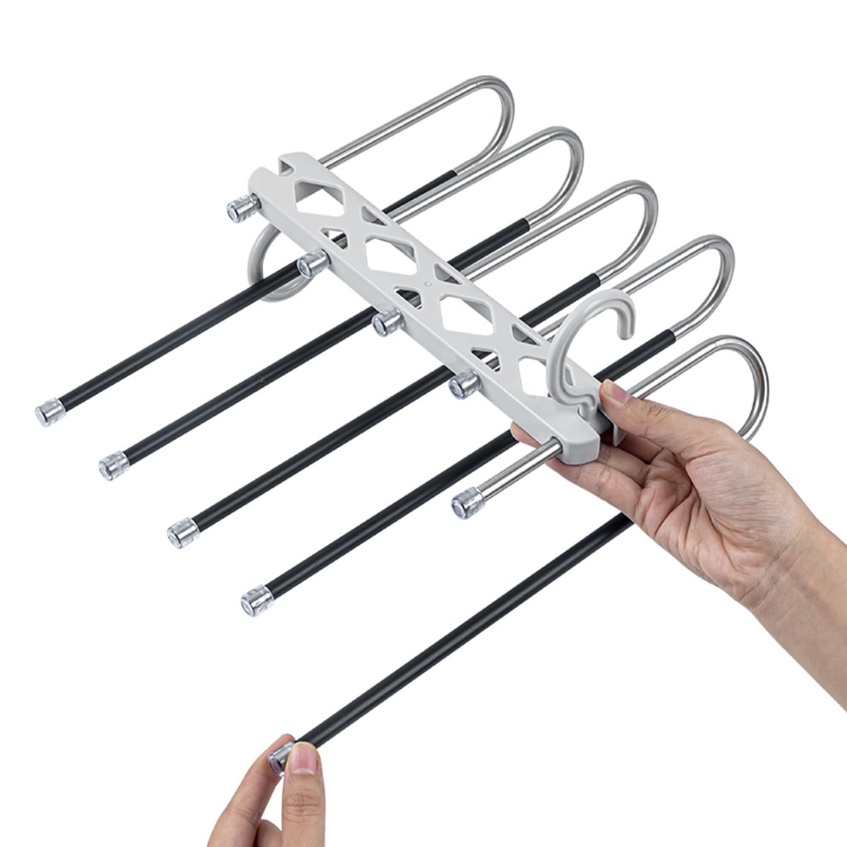 Trouser Hanger Space Saving 5 In 1 Non-Slip Multifunctional Pants Rack ...